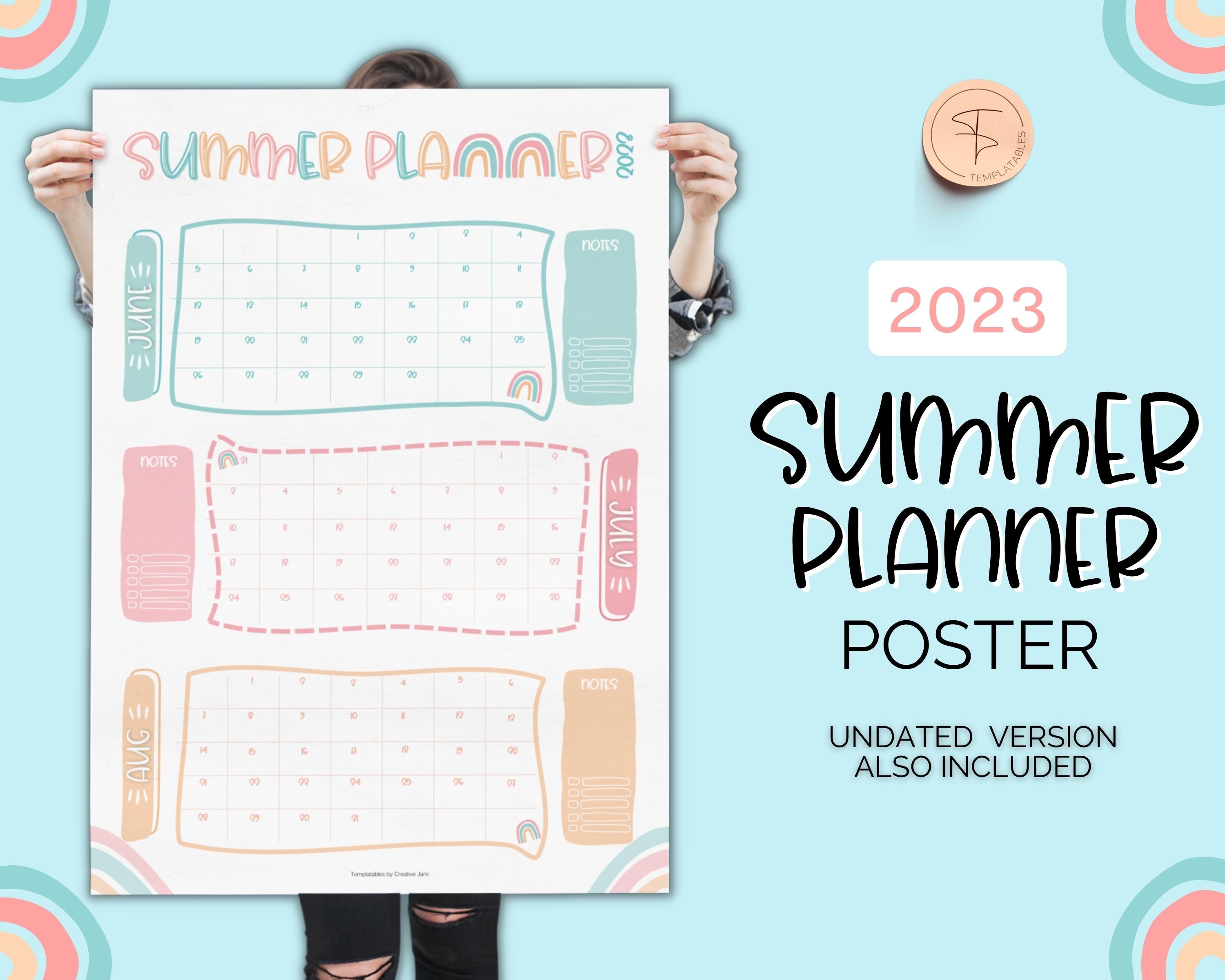 Kids Summer Calendar 2023 | Children's Planner for Fun-Filled Summers