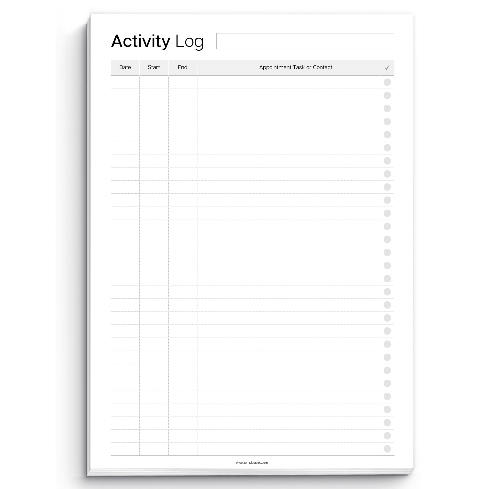 Daily Activity Log Sheet Template Activity Log Notepad A4 – Daily