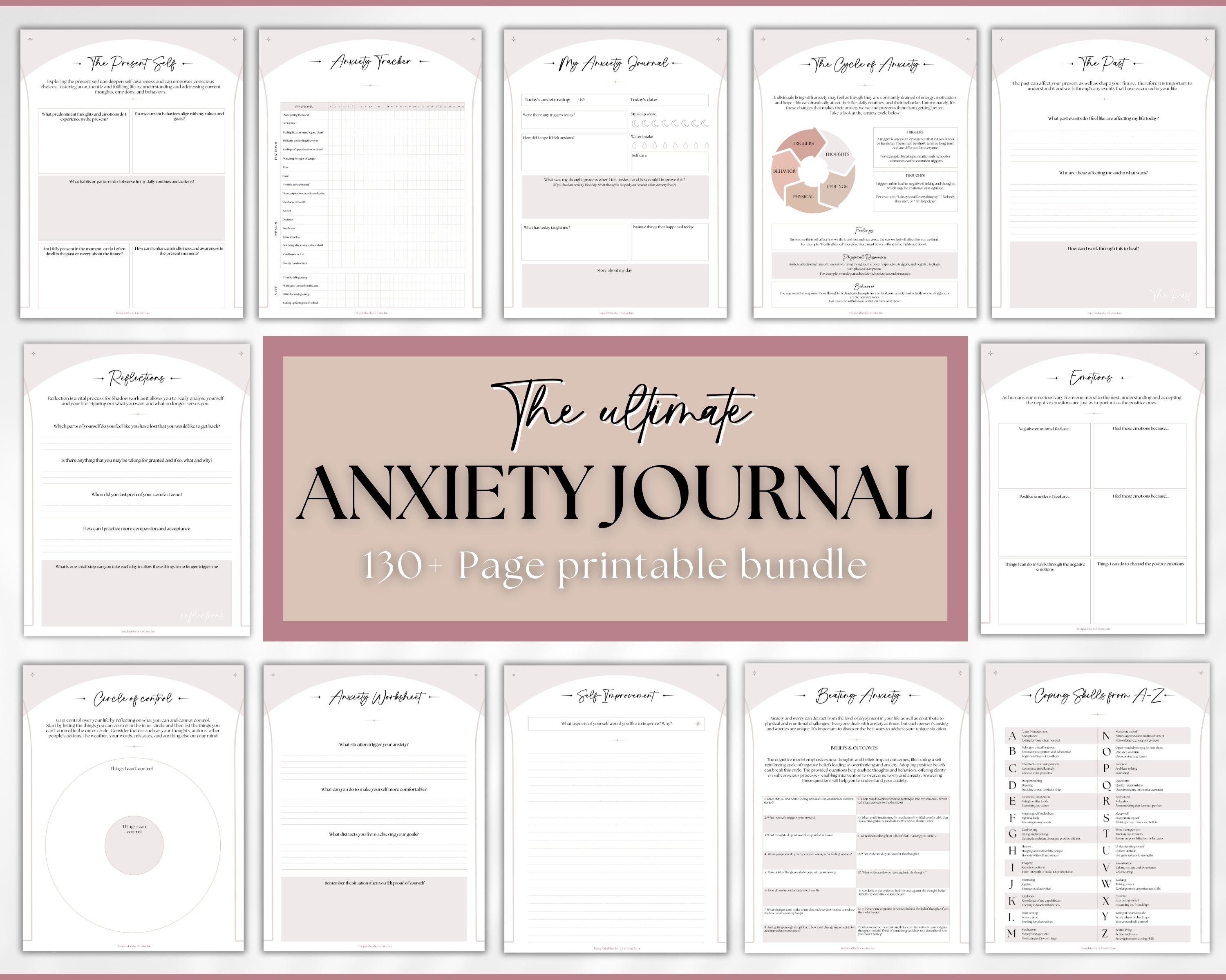 Anxiety Management Worksheets Stress Triggers And Coping Skills