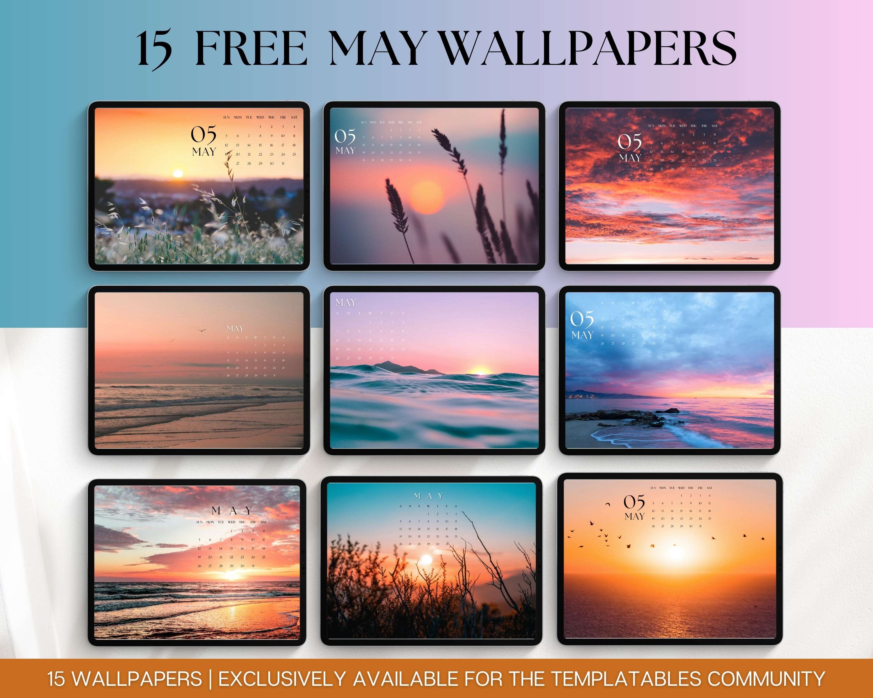 FREE iPad Wallpapers for May 2024