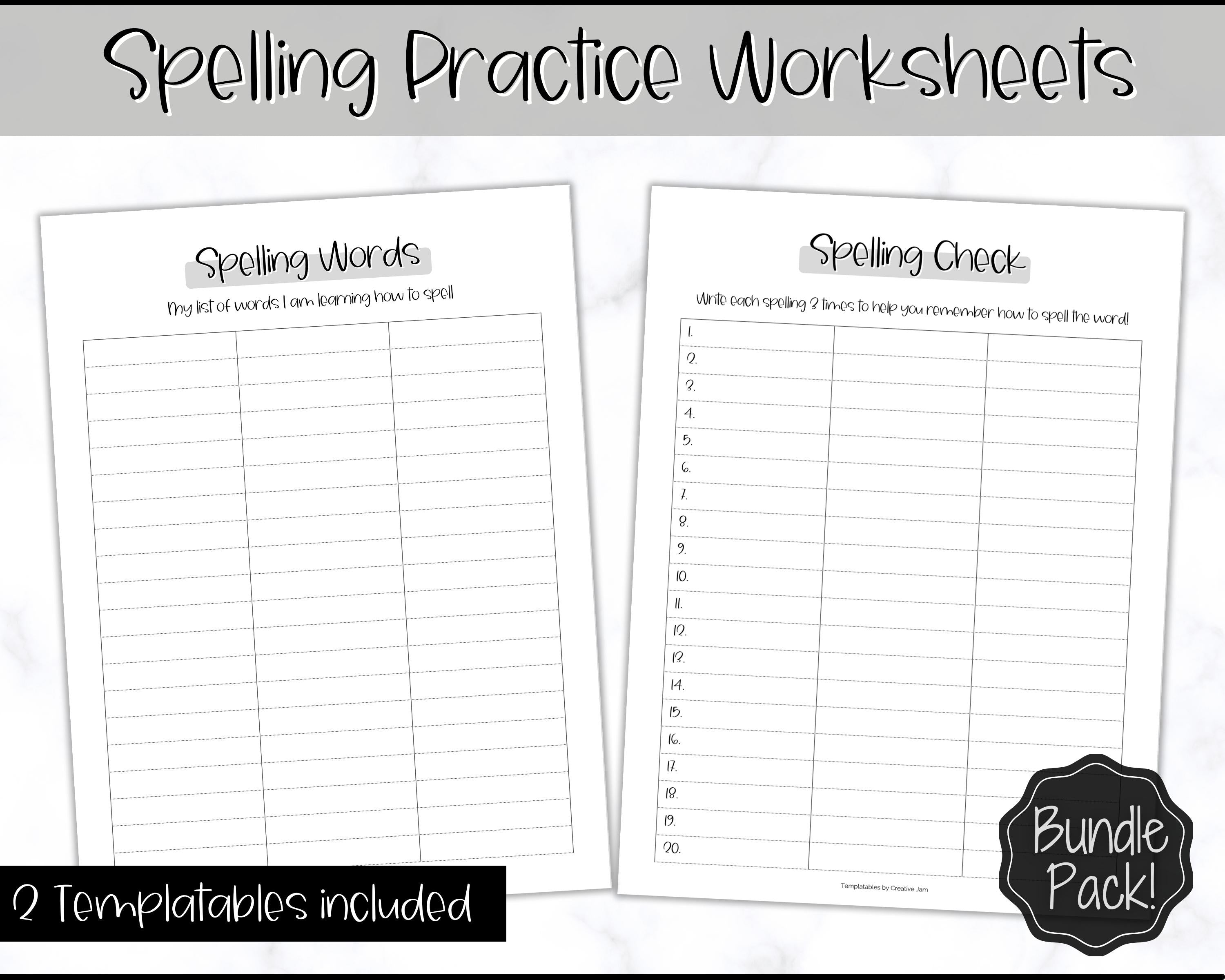 Spelling Practice Printable for Kids | Homeschool Teacher - Mono