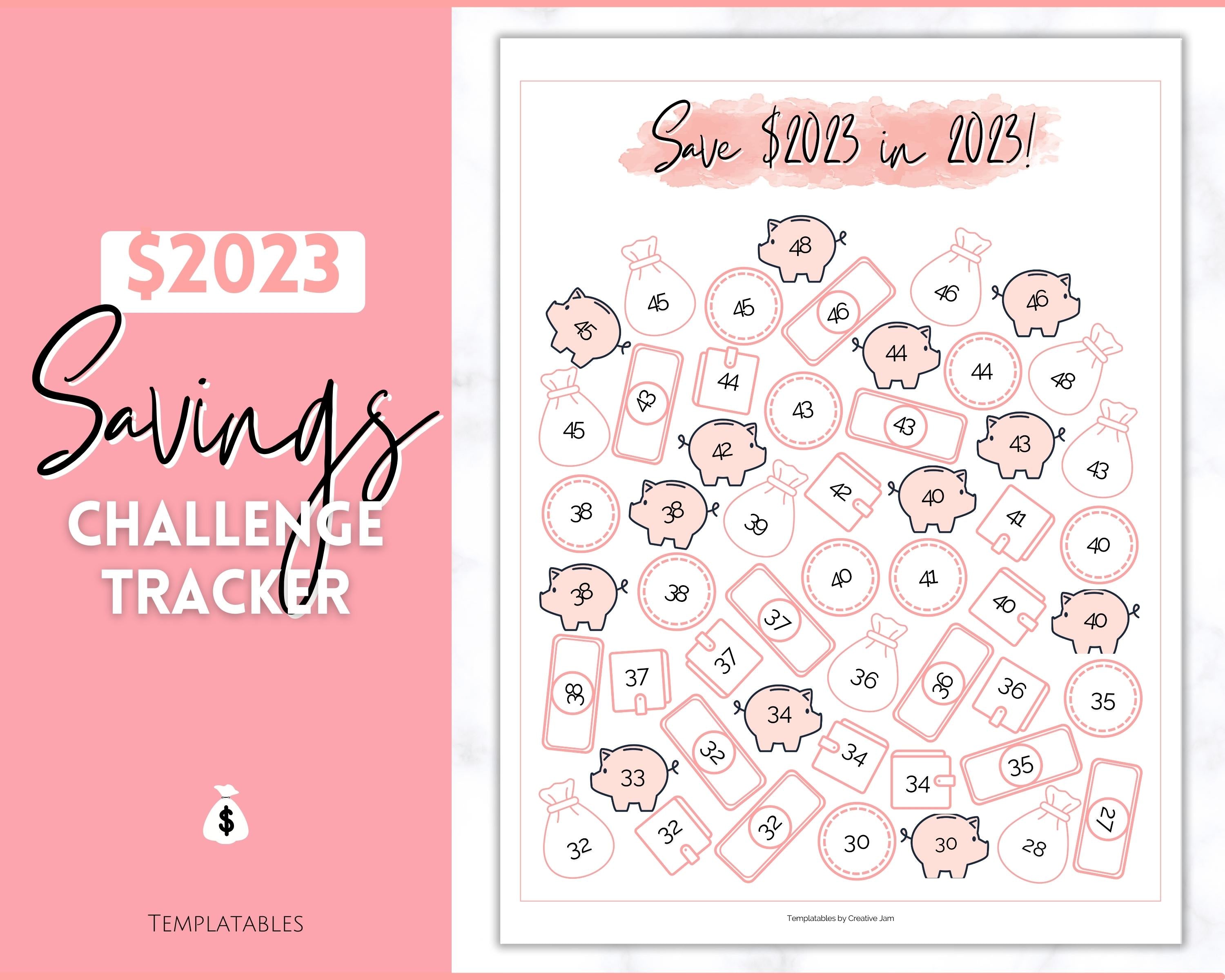 52 Week 2023 Savings Challenge Printable | Cash Envelope Challenge