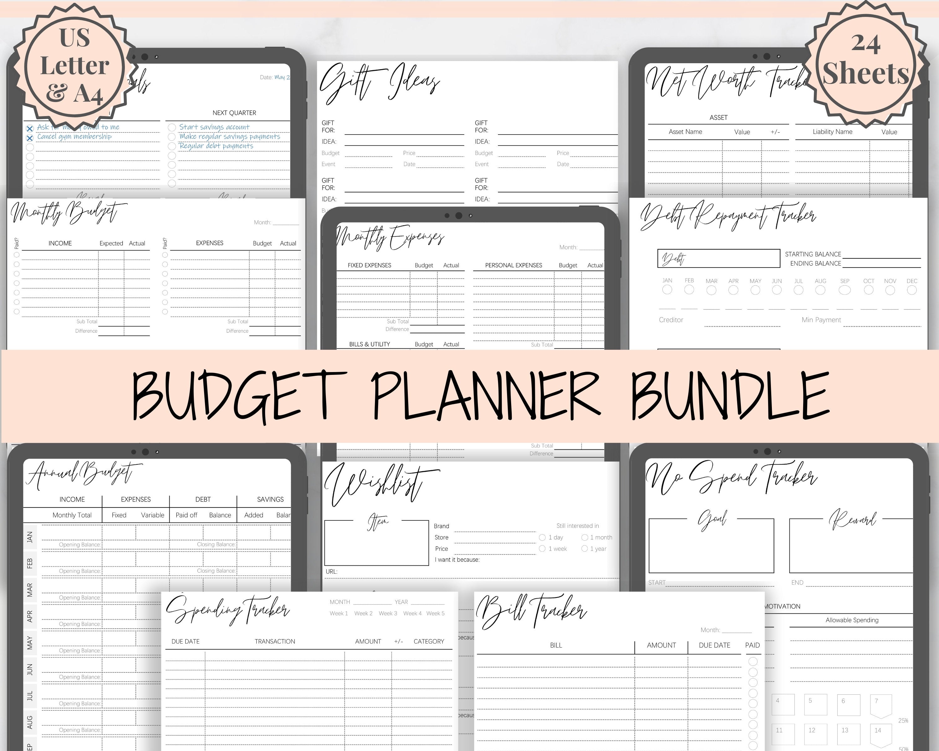 Ultimate Budget Planner Printable Bundle | Budget Planner Templates