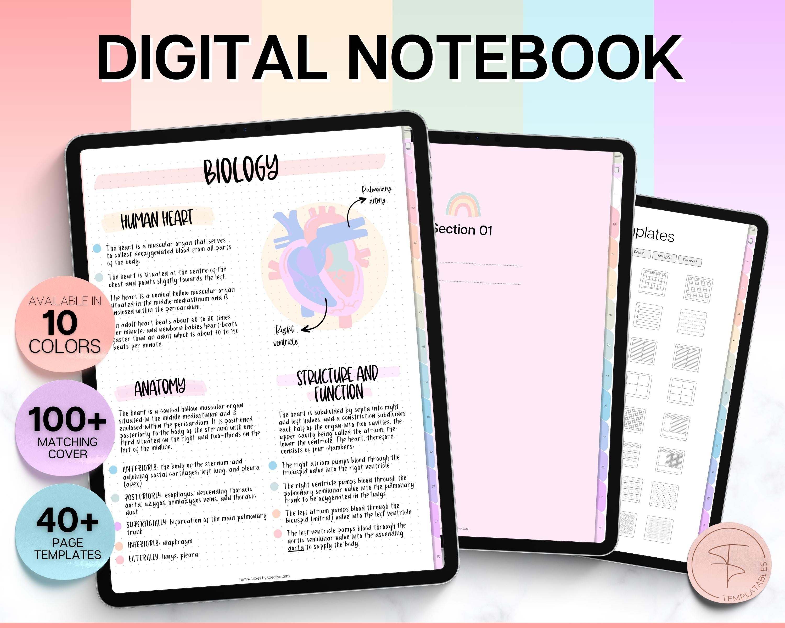 Digital Notebook | For GoodNotes and iPad, with Aesthetic Covers!