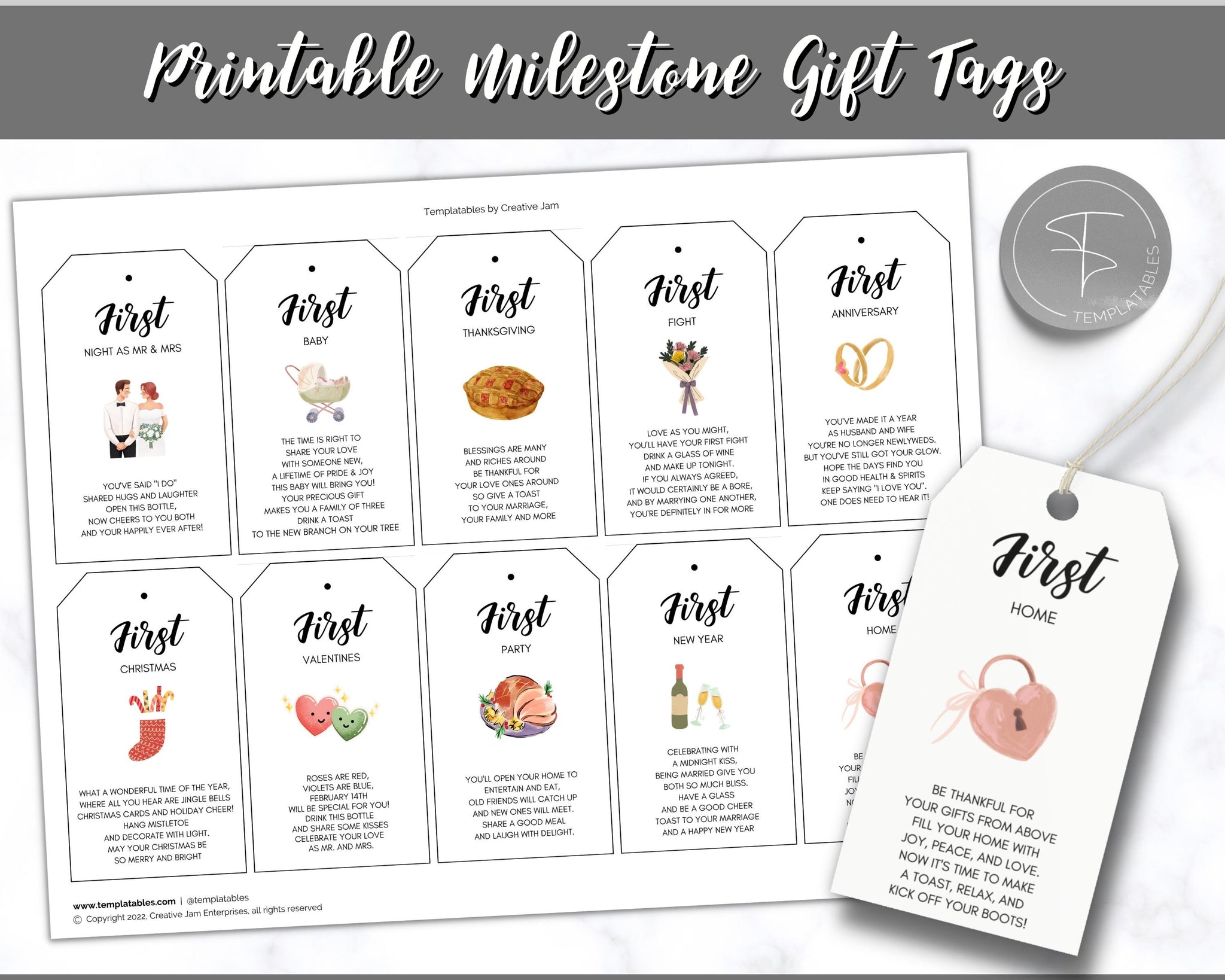 Printable Wedding Gift Tags