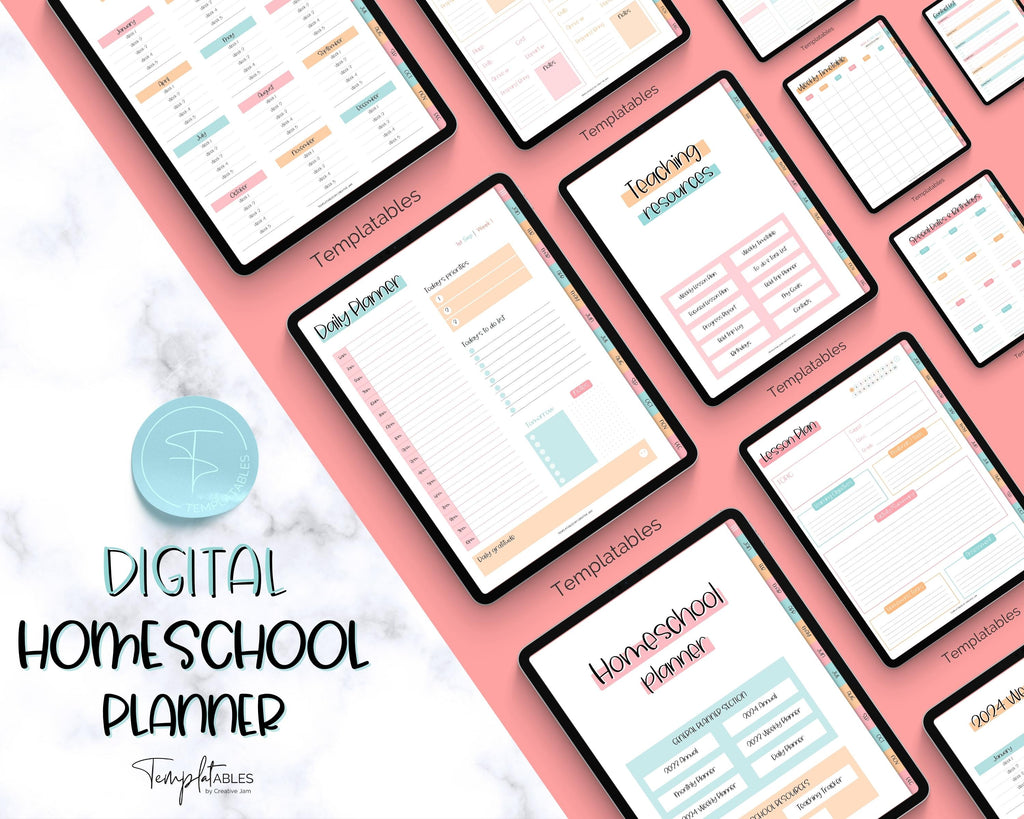 Digital Homeschool Teacher Planner | GoodNotes Lesson Planner for iPad