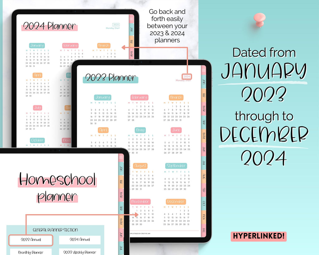 Digital Homeschool Teacher Planner | GoodNotes Lesson Planner for iPad