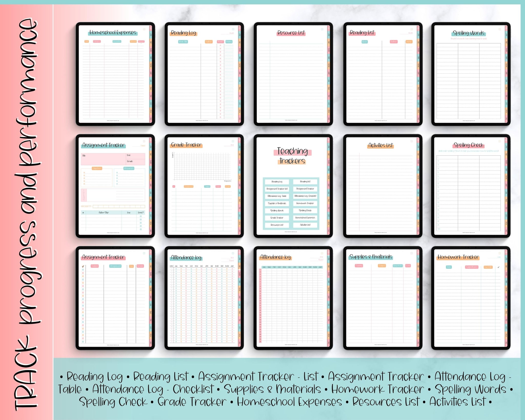 Digital Homeschool Teacher Planner | GoodNotes Lesson Planner for iPad