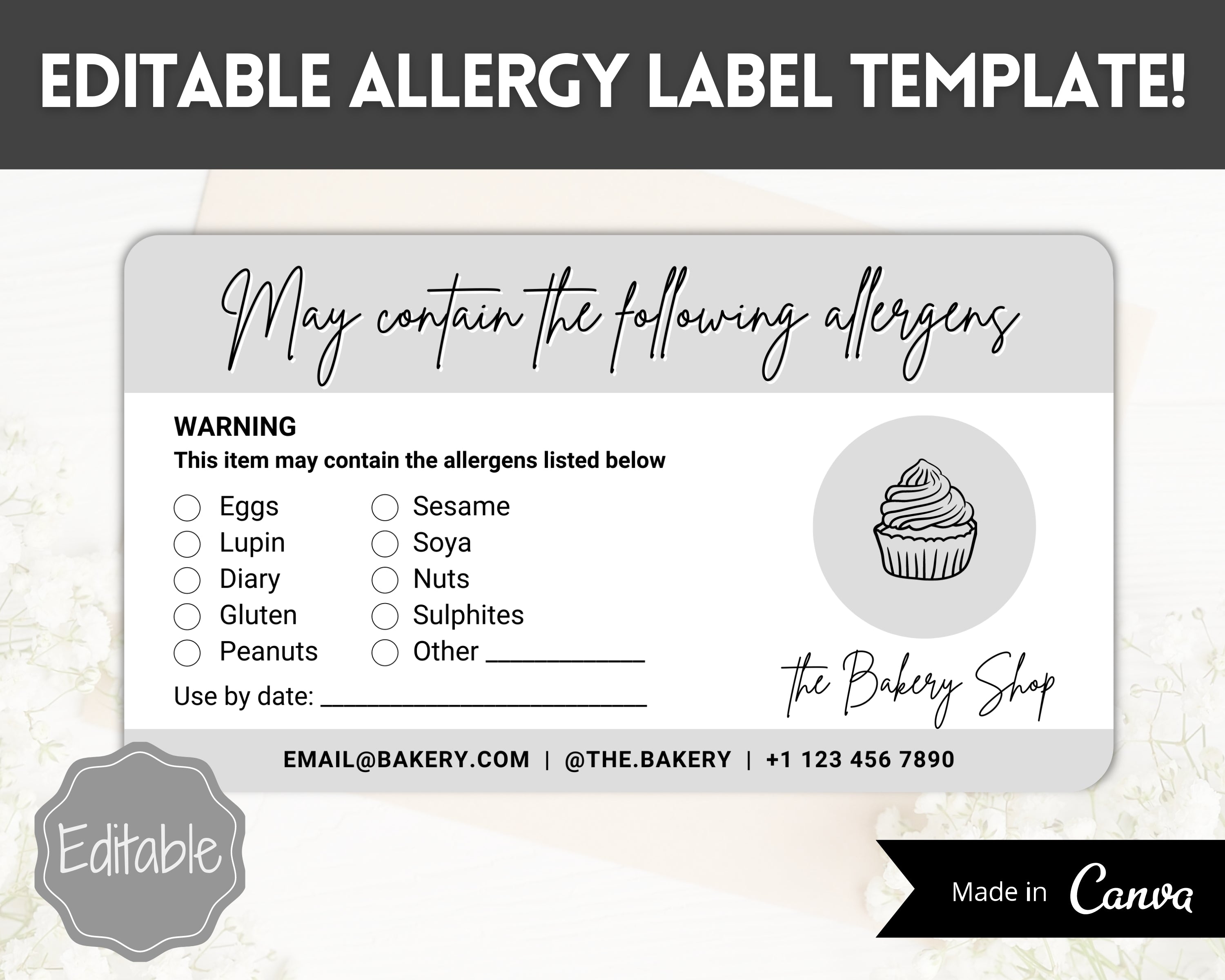 Food Allergy Printable Template