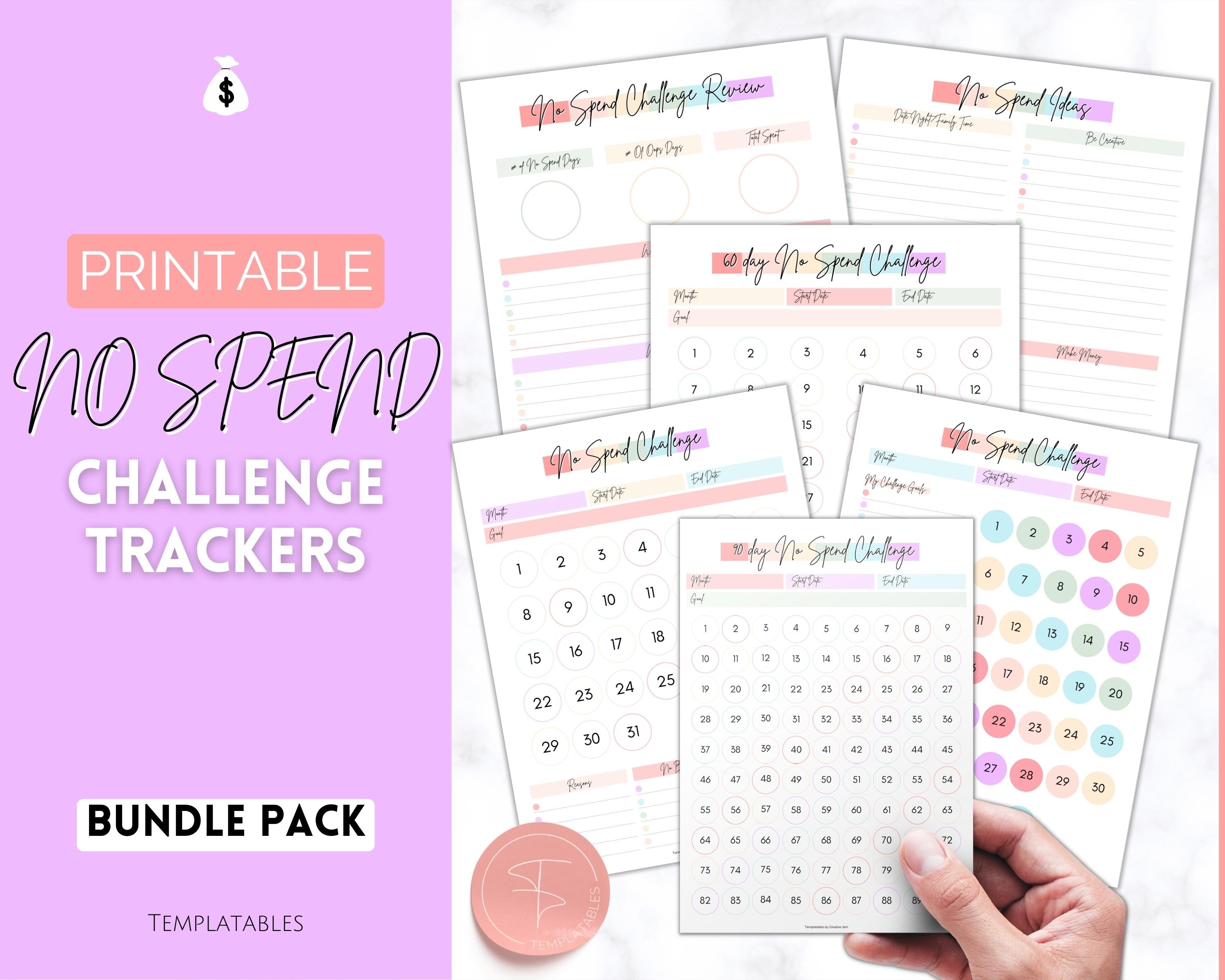 No Spend Challenge BUNDLE | Printable Savings Challenge