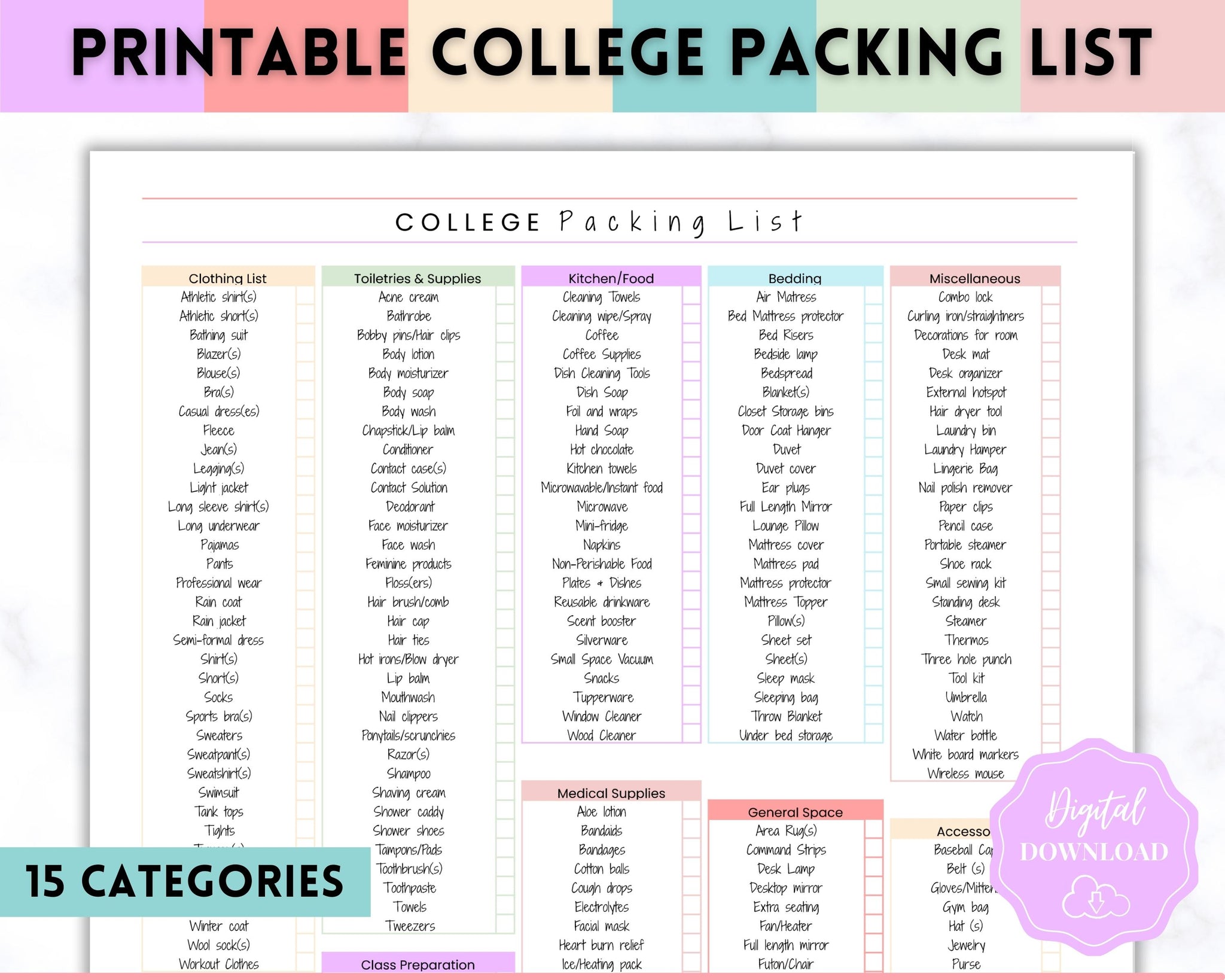 Printable Packing List For Moving Free Printable : Moving Checklist