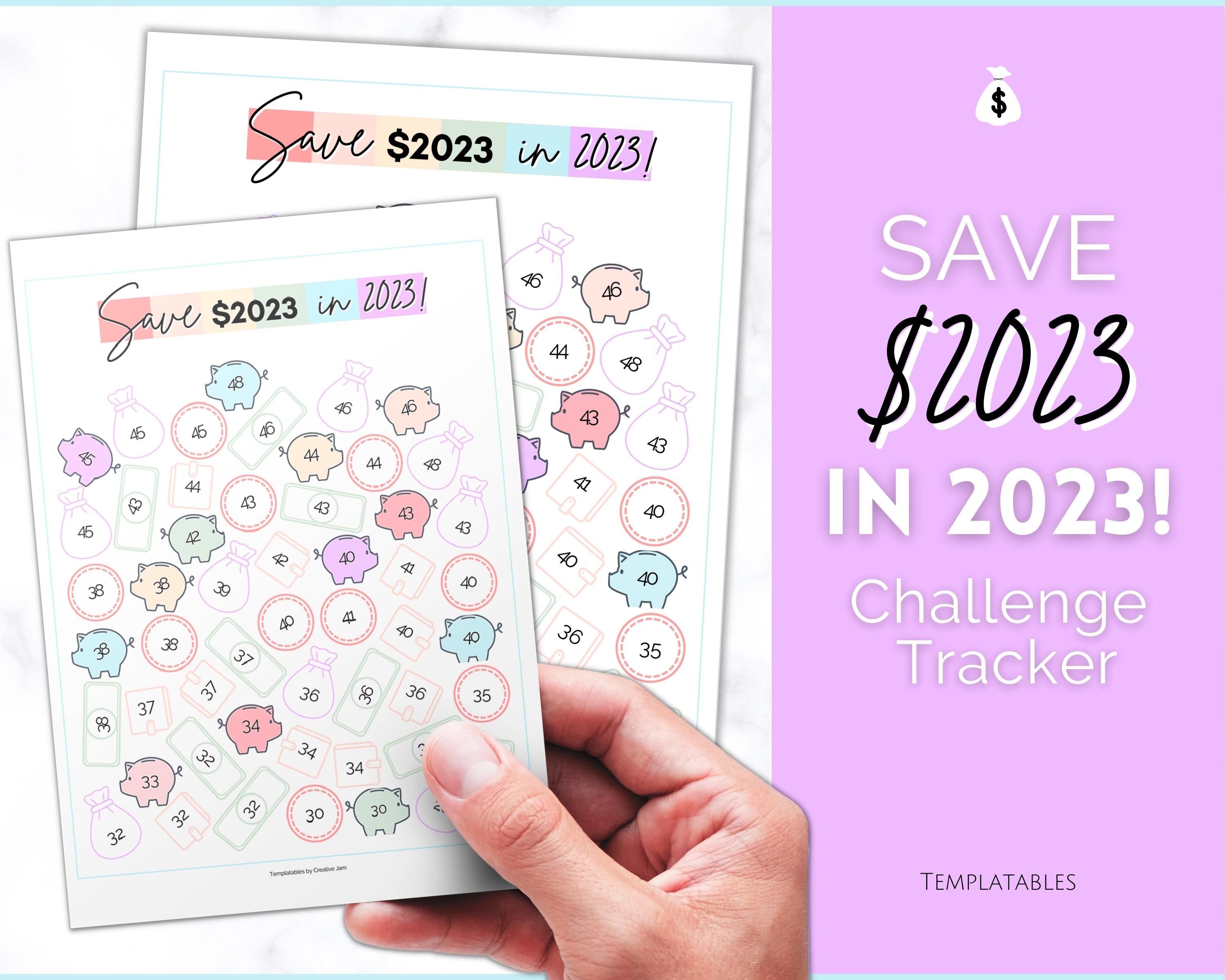 Save 2023 in 2023 Savings Tracker | Cash Envelopes & Save Money