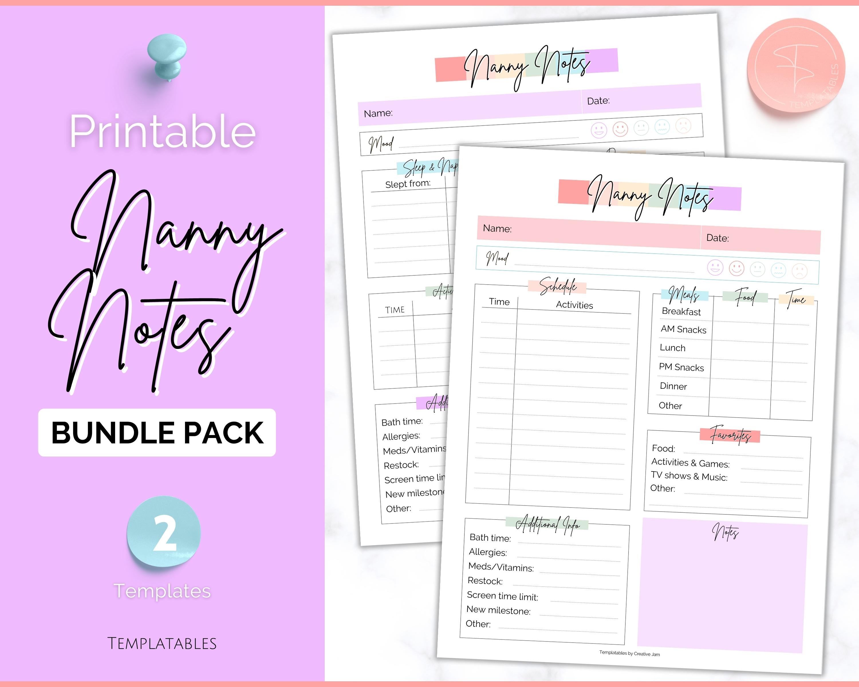 Nanny Schedule & Report Template for Baby | Babysitter Hiring Guide