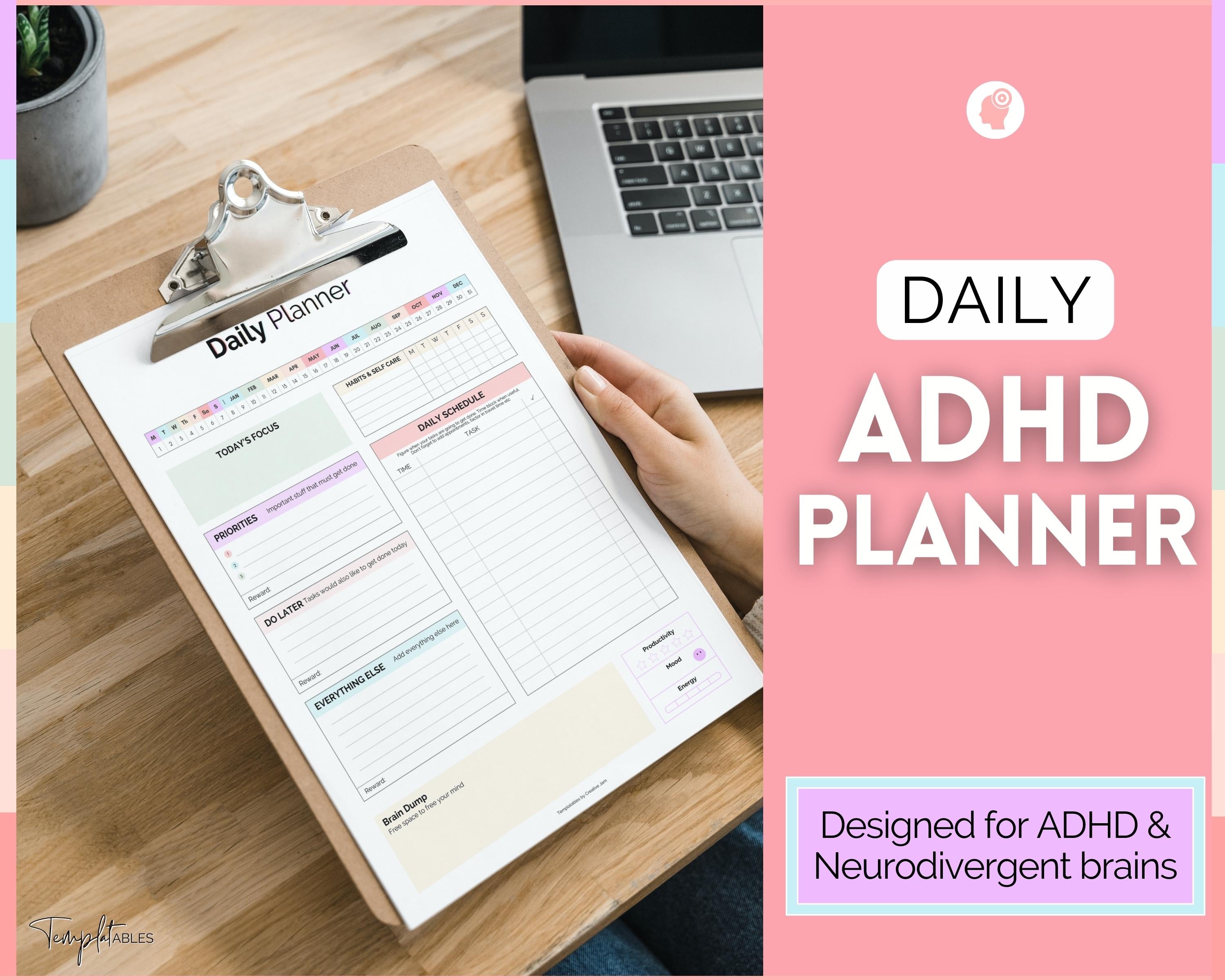ADHD Daily Life Planner for Neurodivergent Brains
