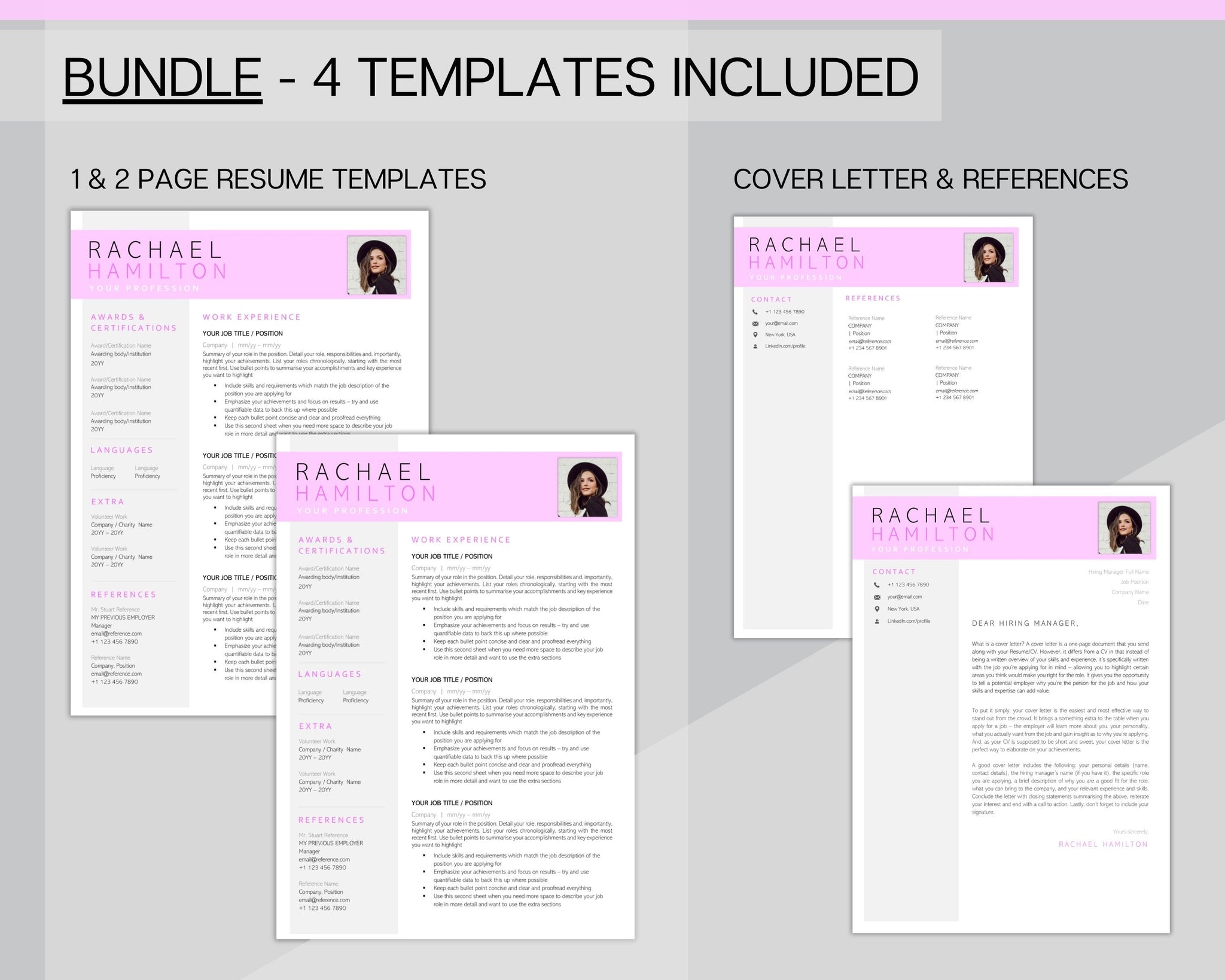 Professional Resume CV Template | Microsoft Word | Style 25