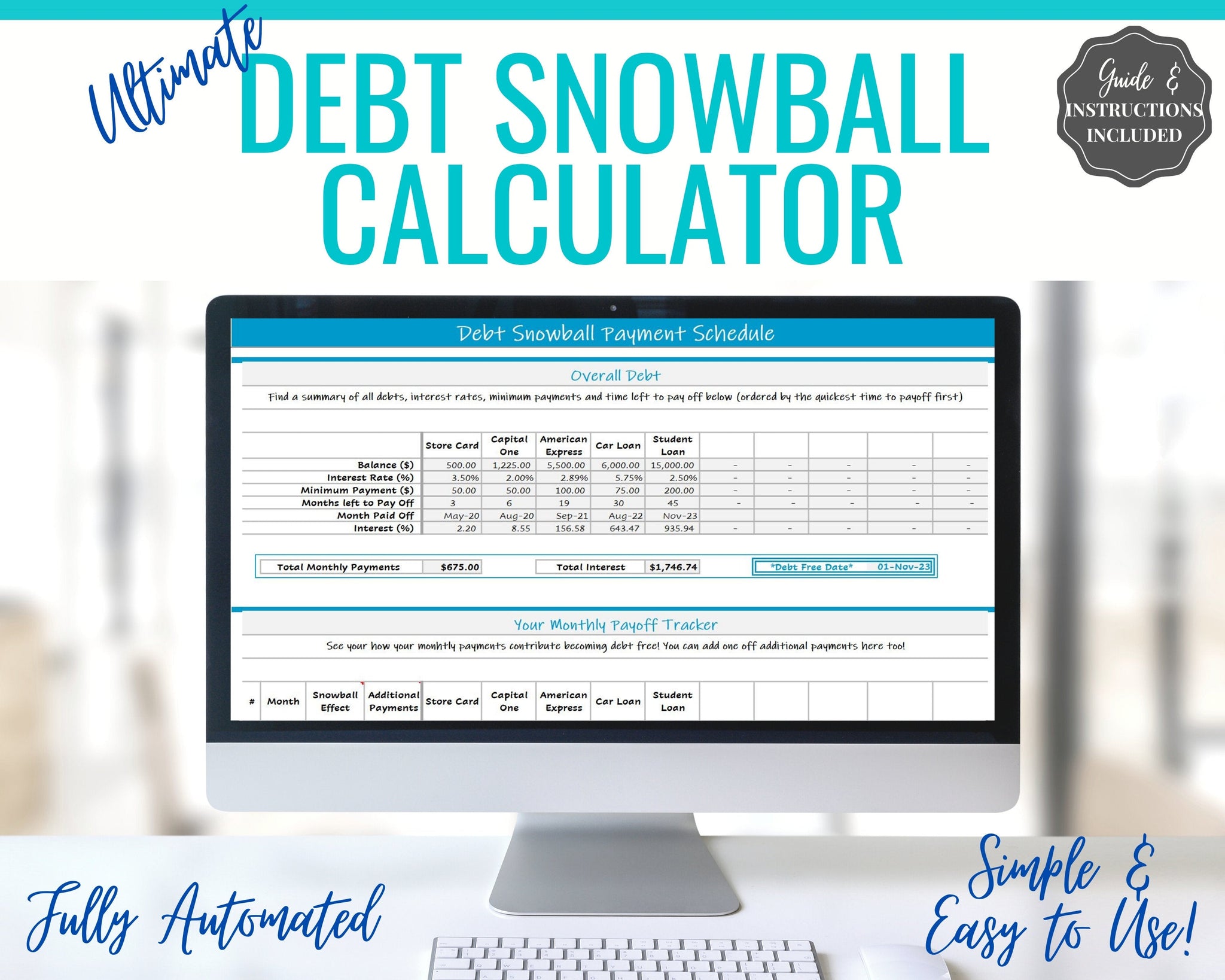 Debt Reduction Calculator Snowball Excel Debt Snowball Calculator