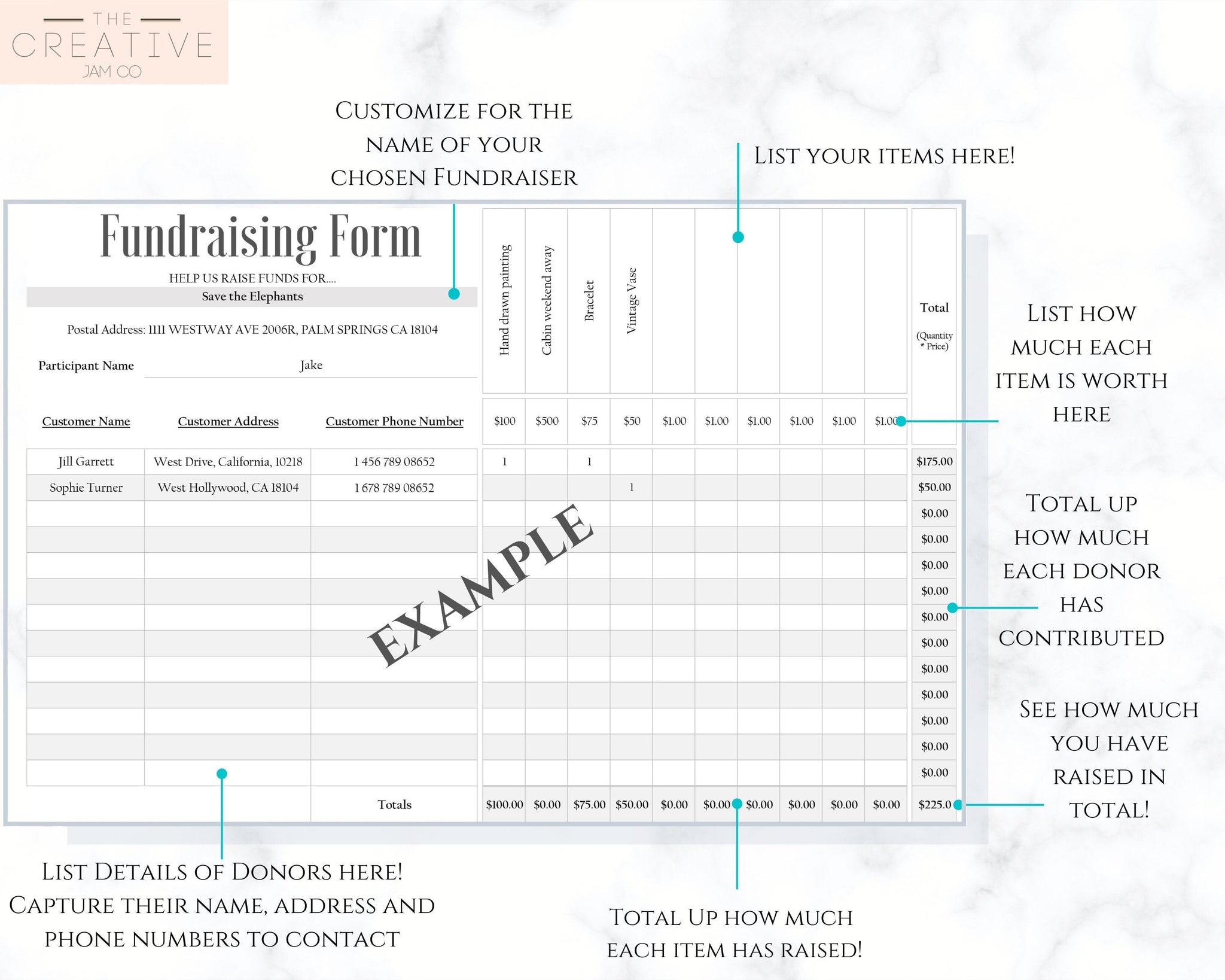 Fundraiser Order Form Template Excel