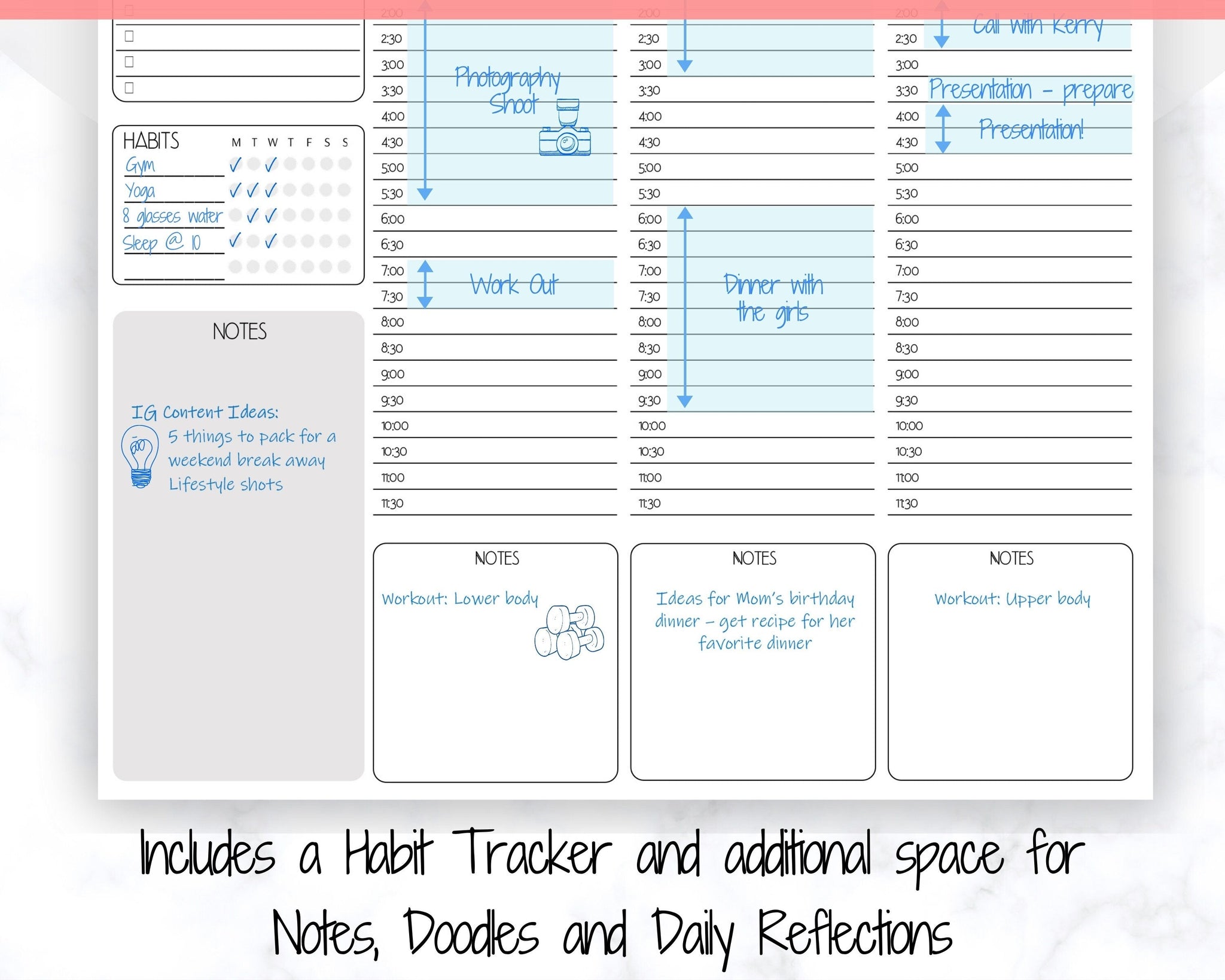 Weekly Planner Template Tumblr