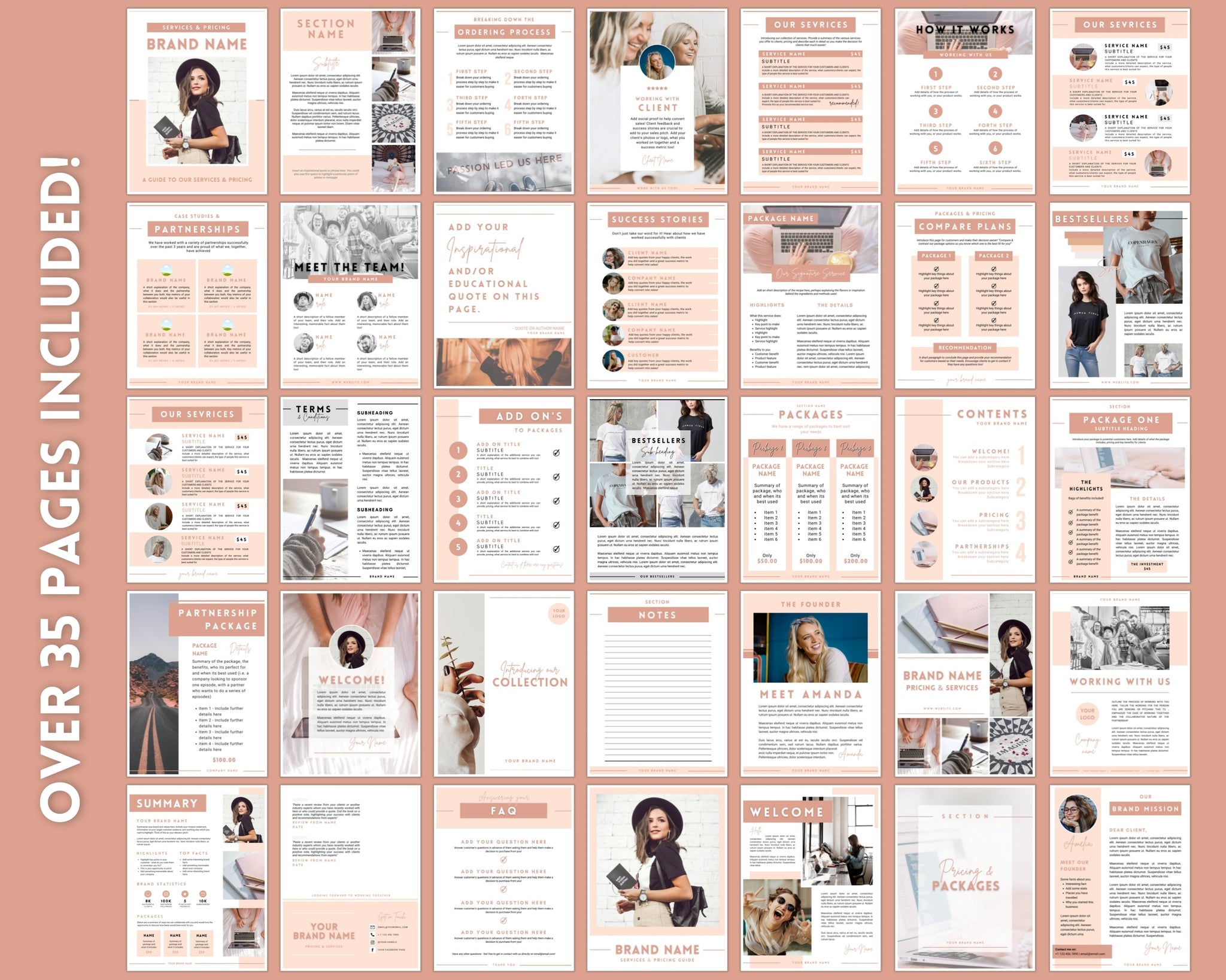 Editable Pricing & Services Guide - Wholesale Linesheet, Catalog