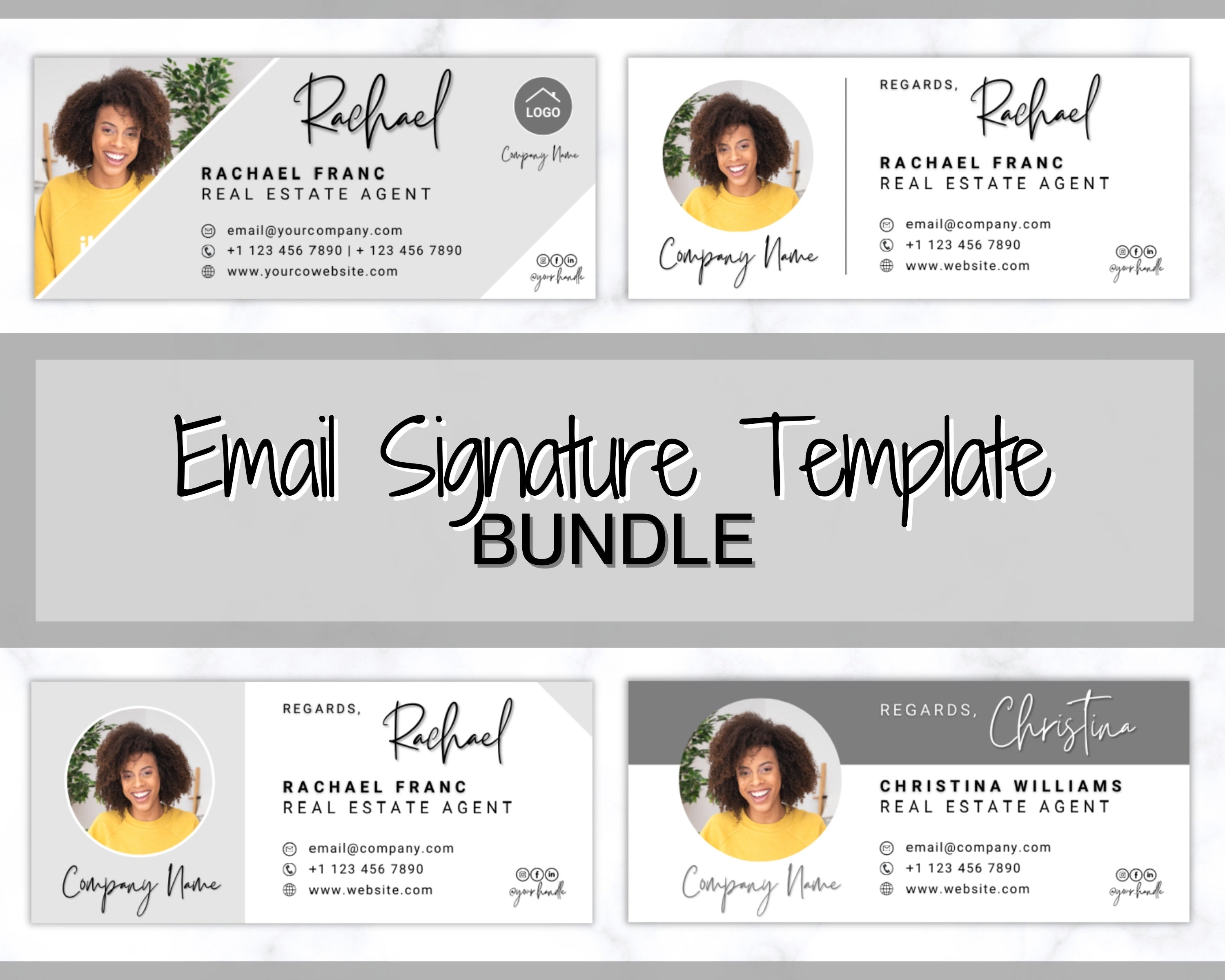 Email Signature Template Bundle for Real Estate Professionals