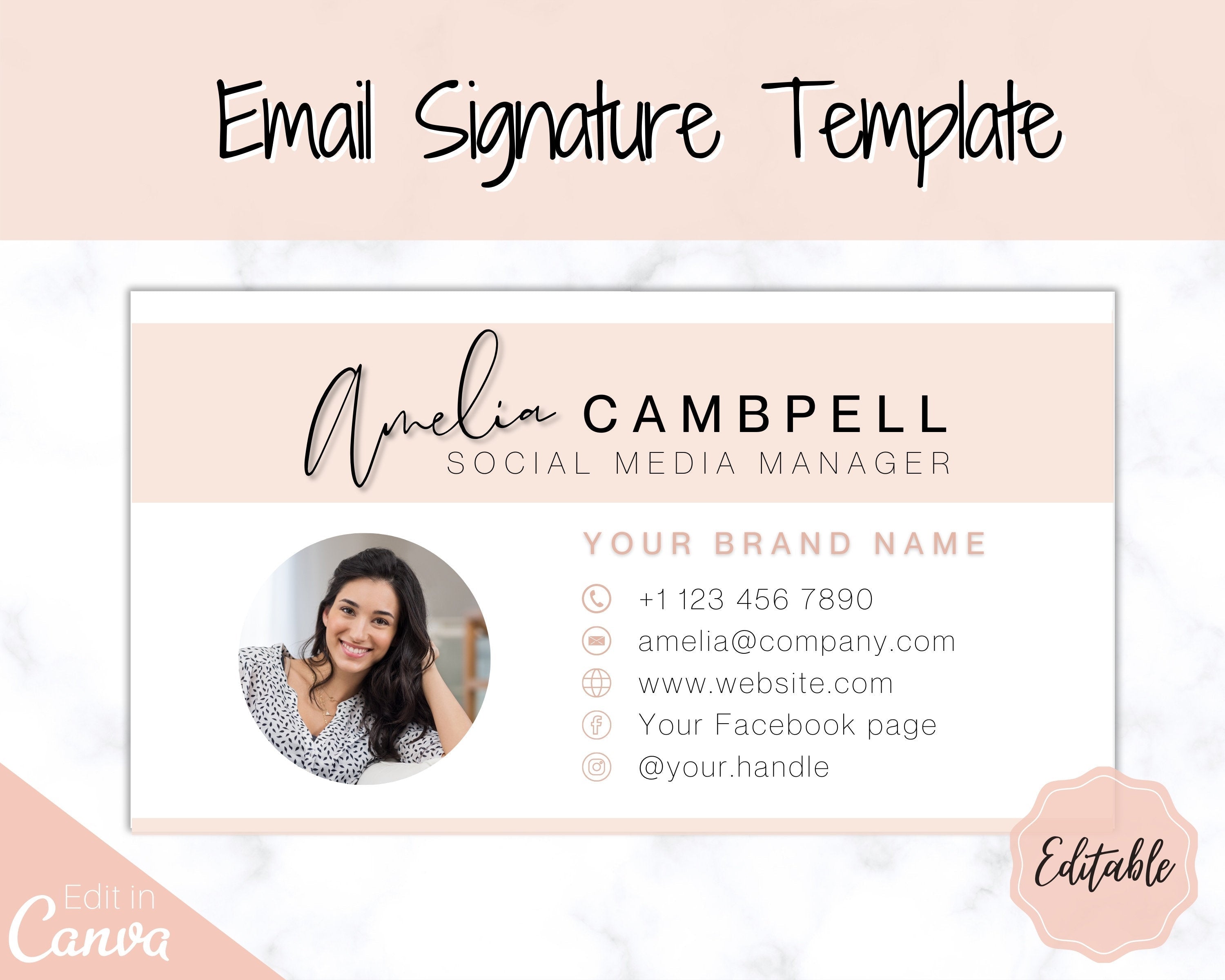 Editable Email Signature Template for Real Estate Professional