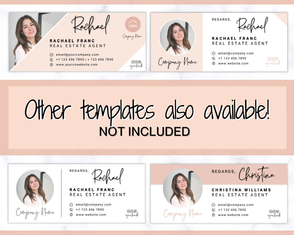 Editable Email Signature Template for Real Estate Professional