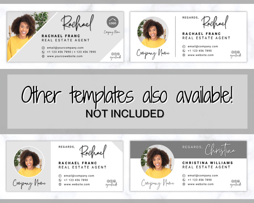Editable Email Signature Template for Real Estate Professional
