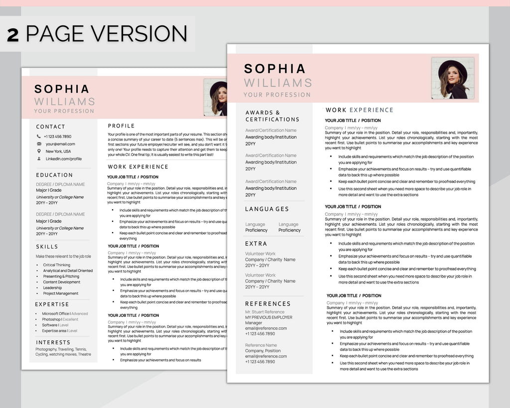 Resume Template for Google Docs - Professional CV Template | Style 4