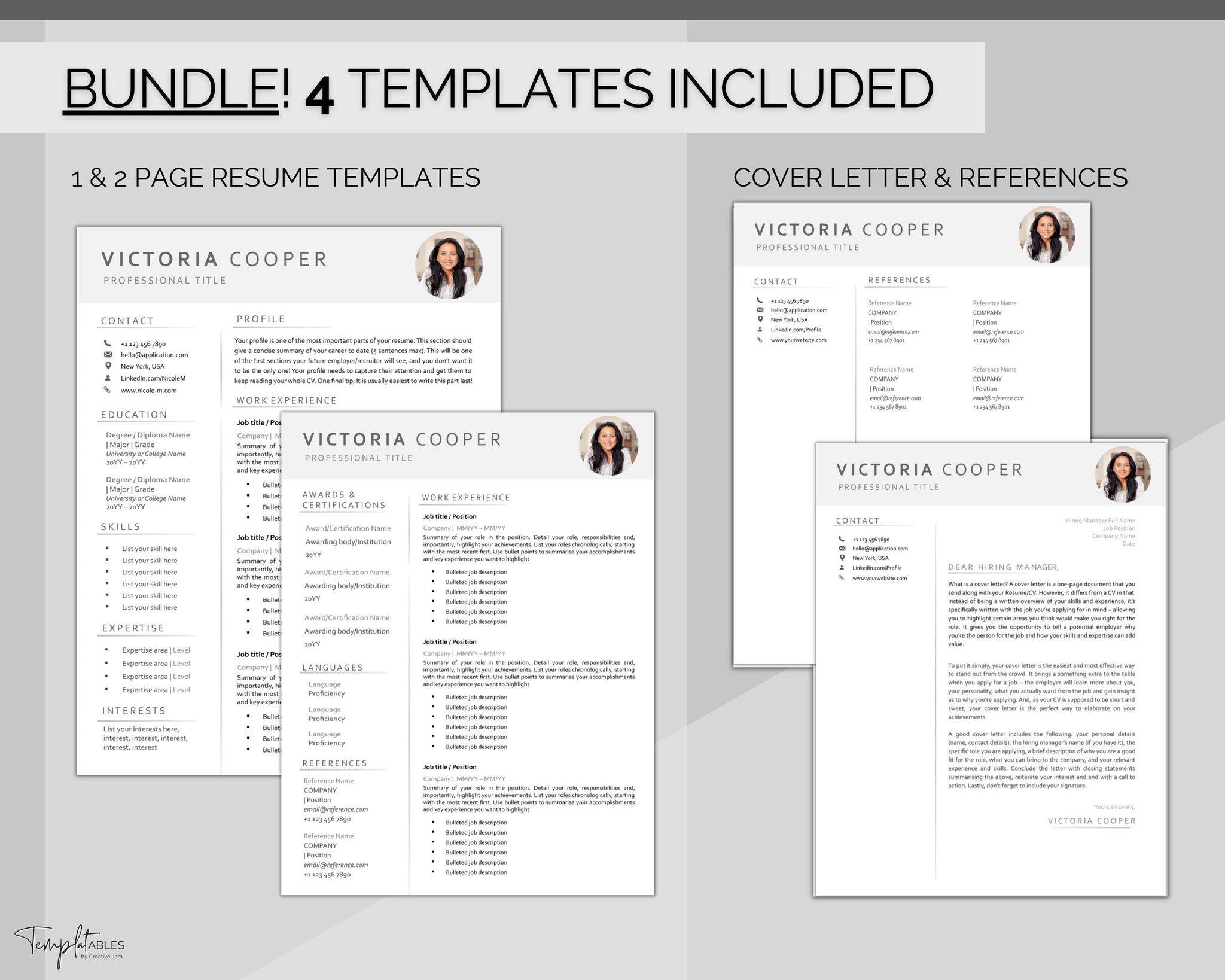 Resume Template for Google Docs - Professional CV Template | Style 6