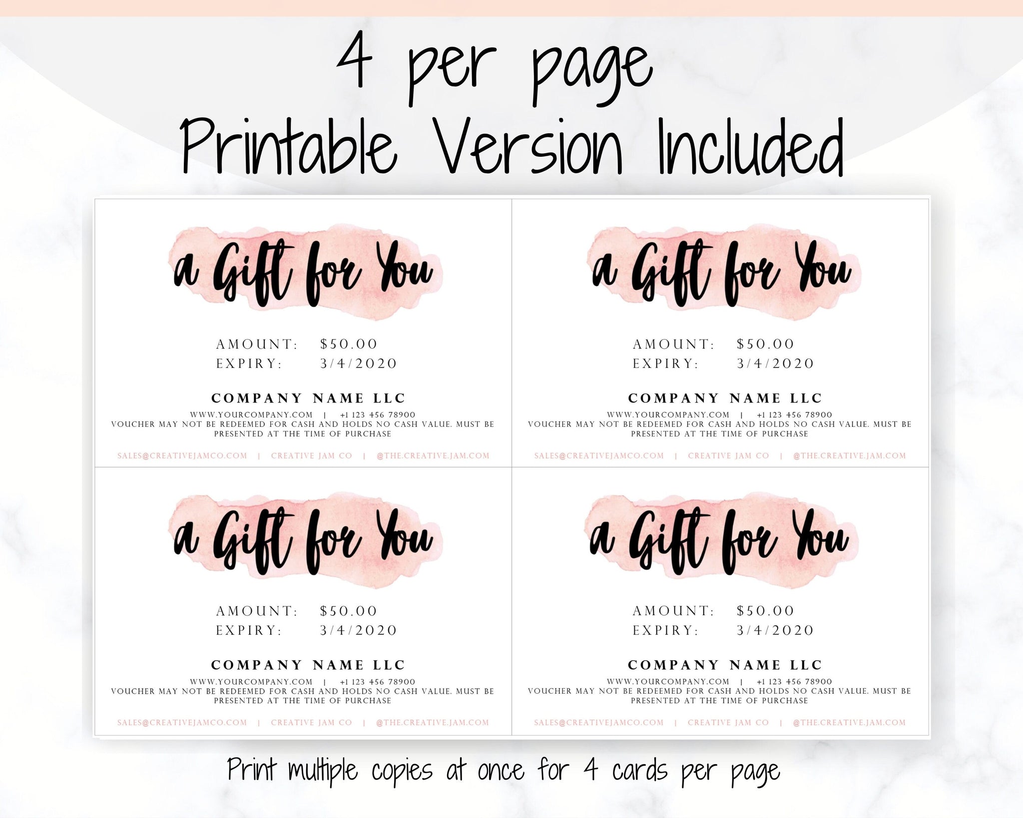 small gift card template