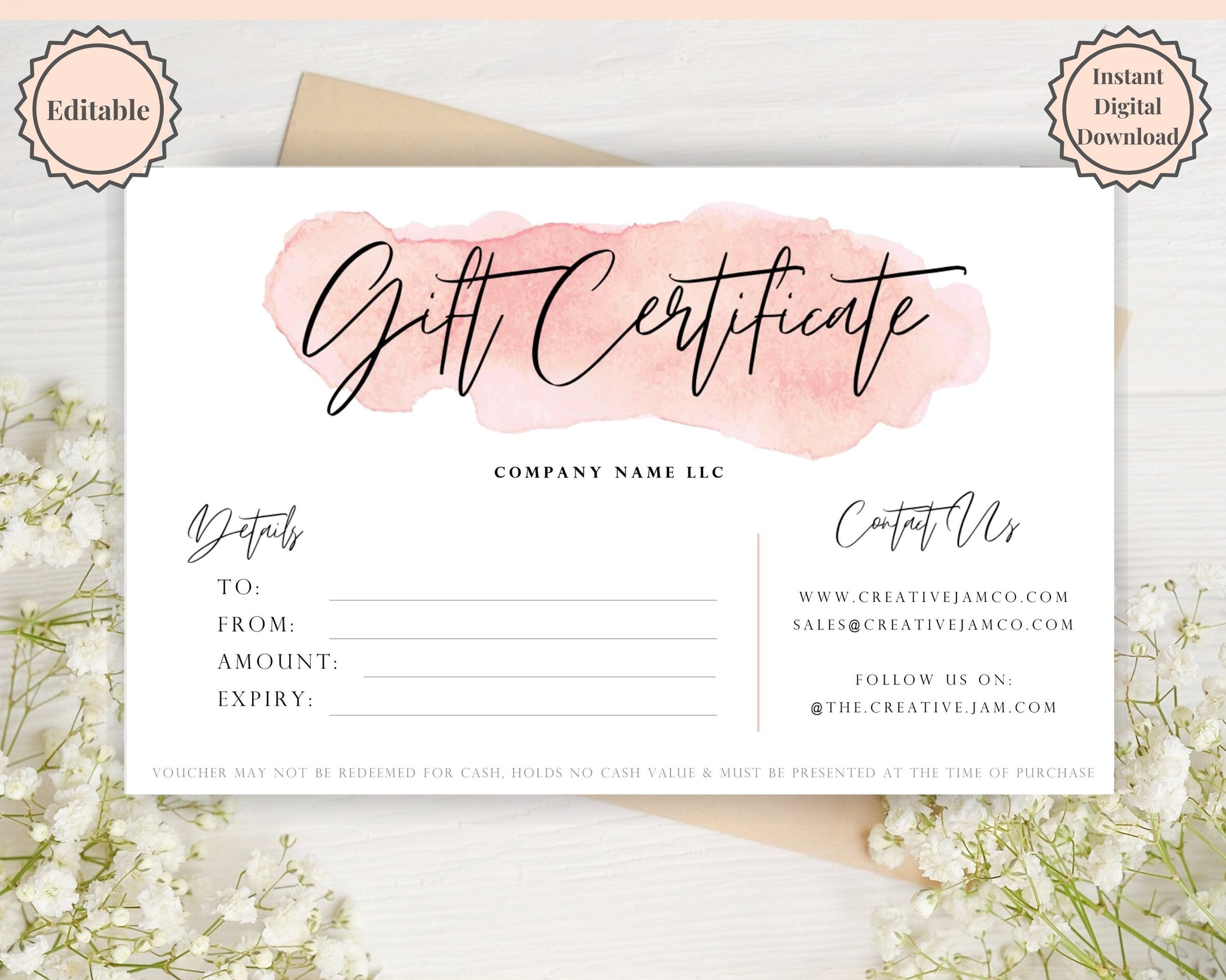 spa certificate template