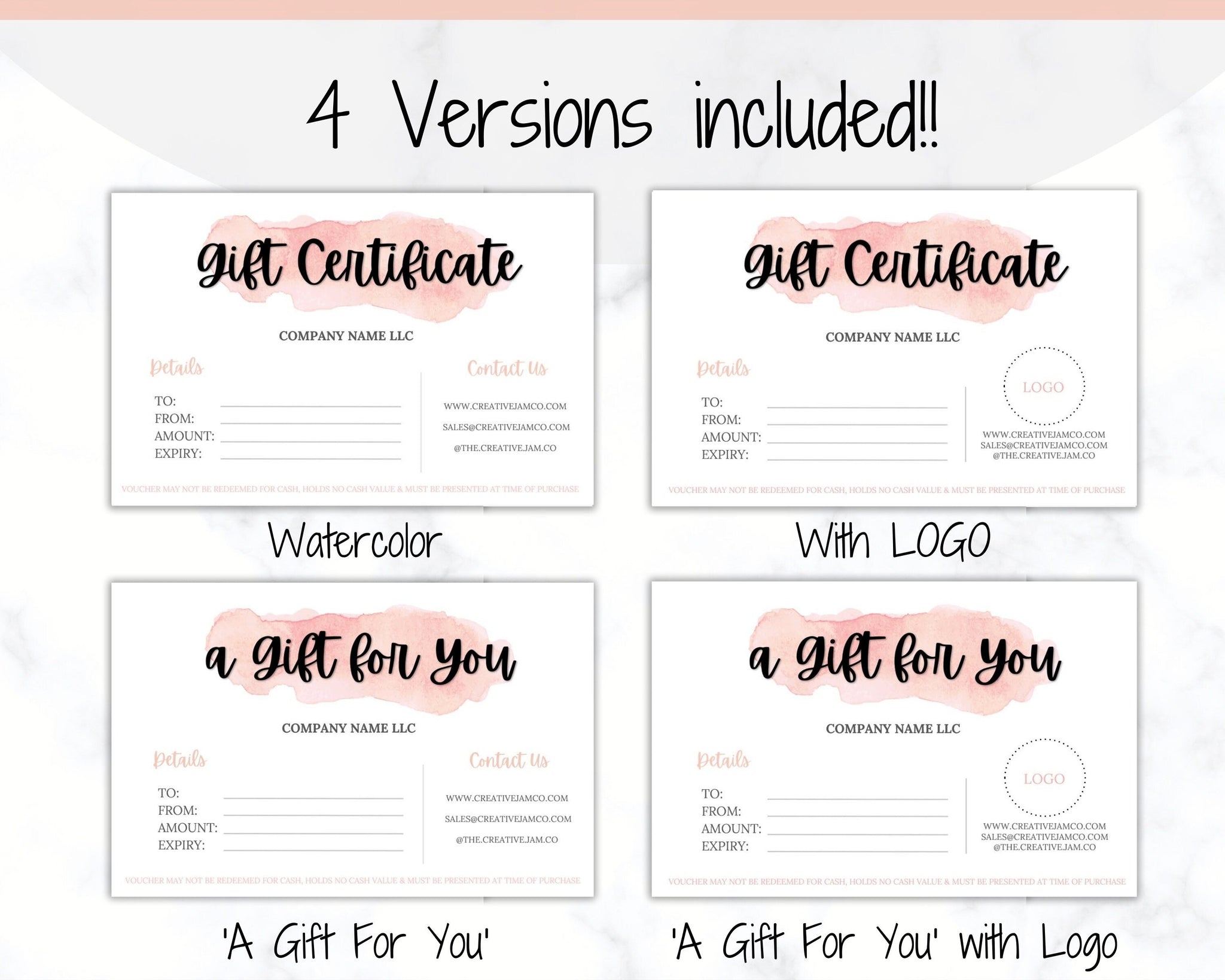 customisable voucher template