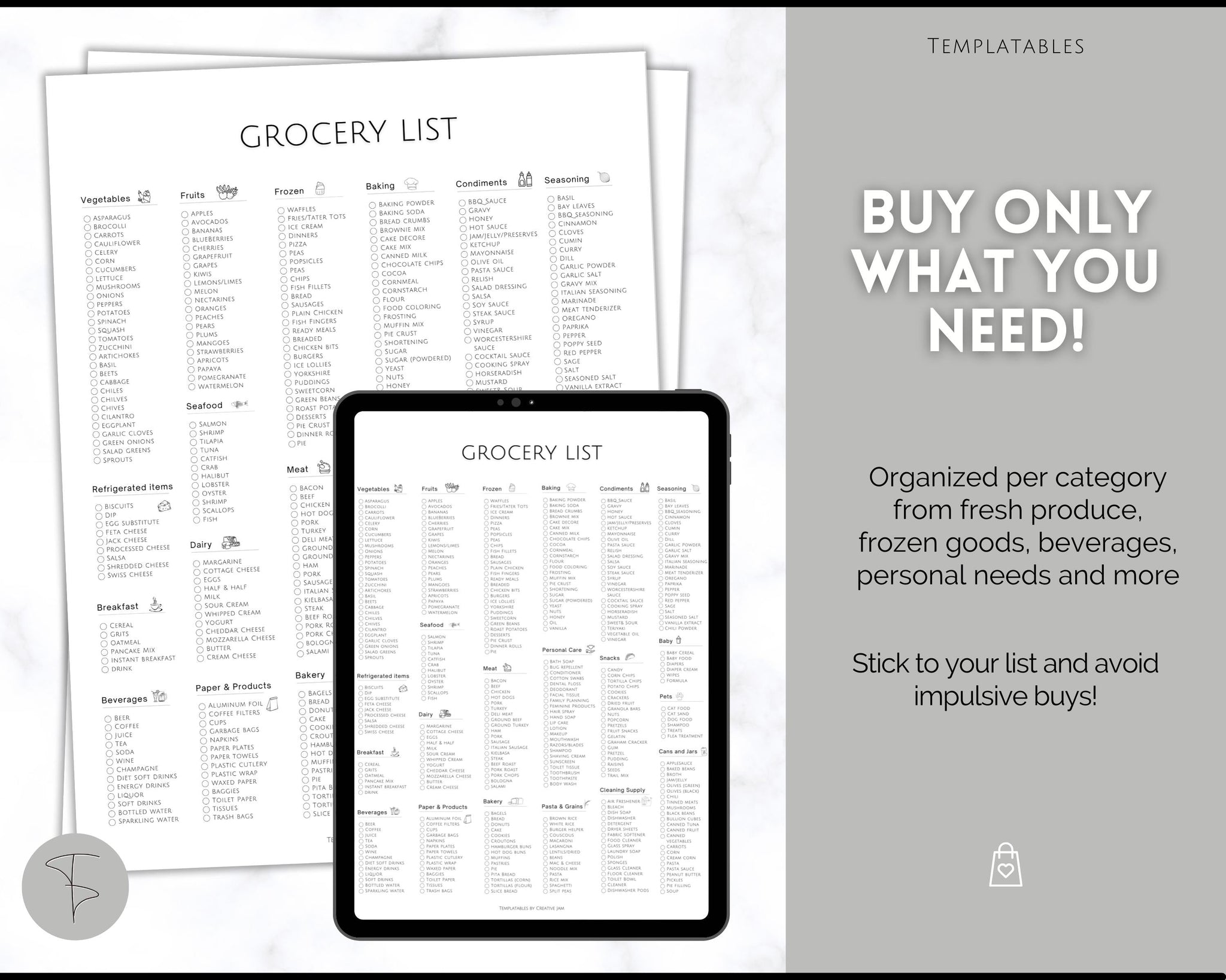 Grocery List Printable Pdf Checklist Free Printable Grocery List