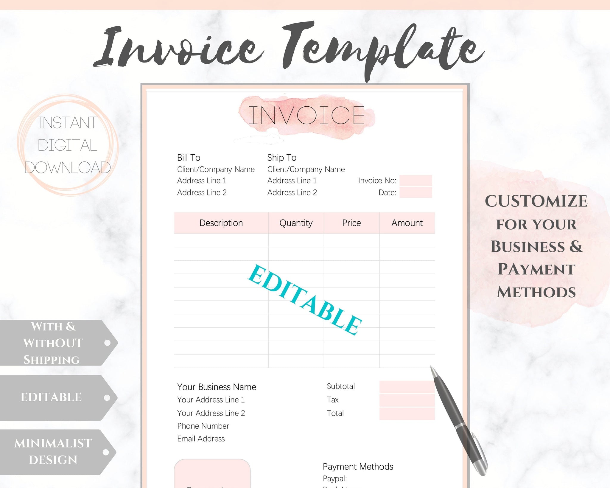 Free Fillable Form Templates Of Fillable Invoice Template Invoice