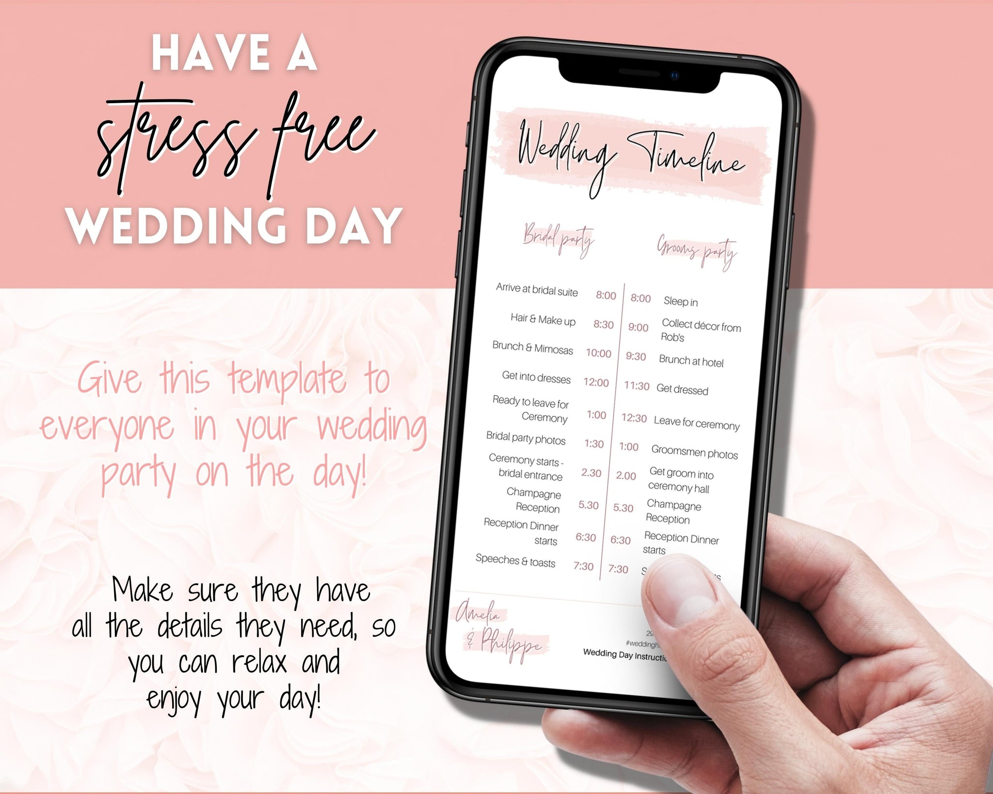 Wedding Timeline Program