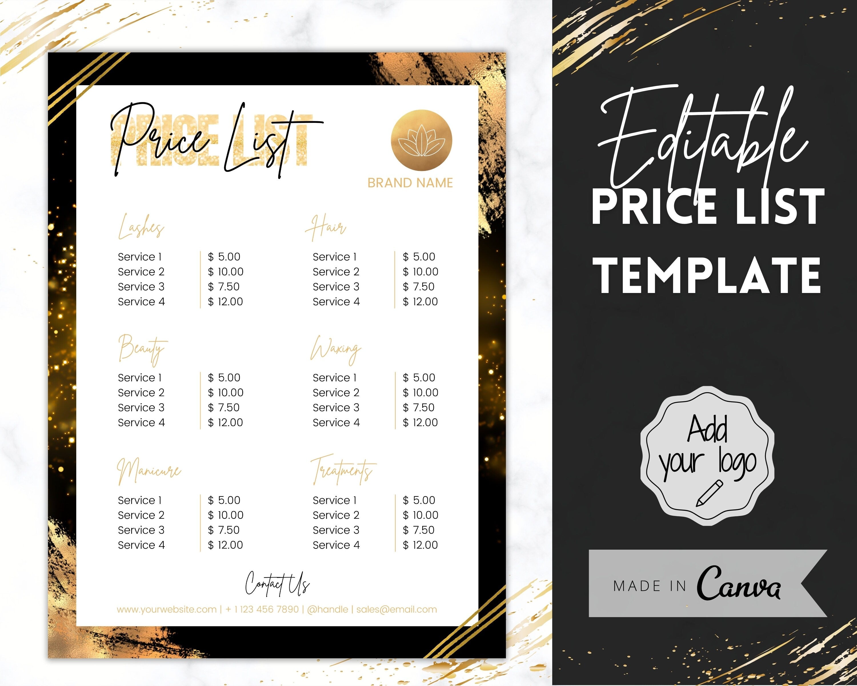 Editable Price List Template | Create a Professional Price Guide