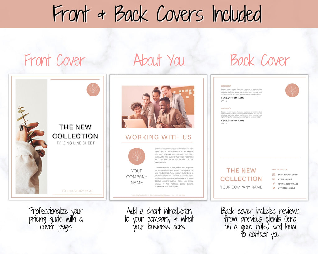 Editable Price List Template Bundle | Create your own Sales Brochure