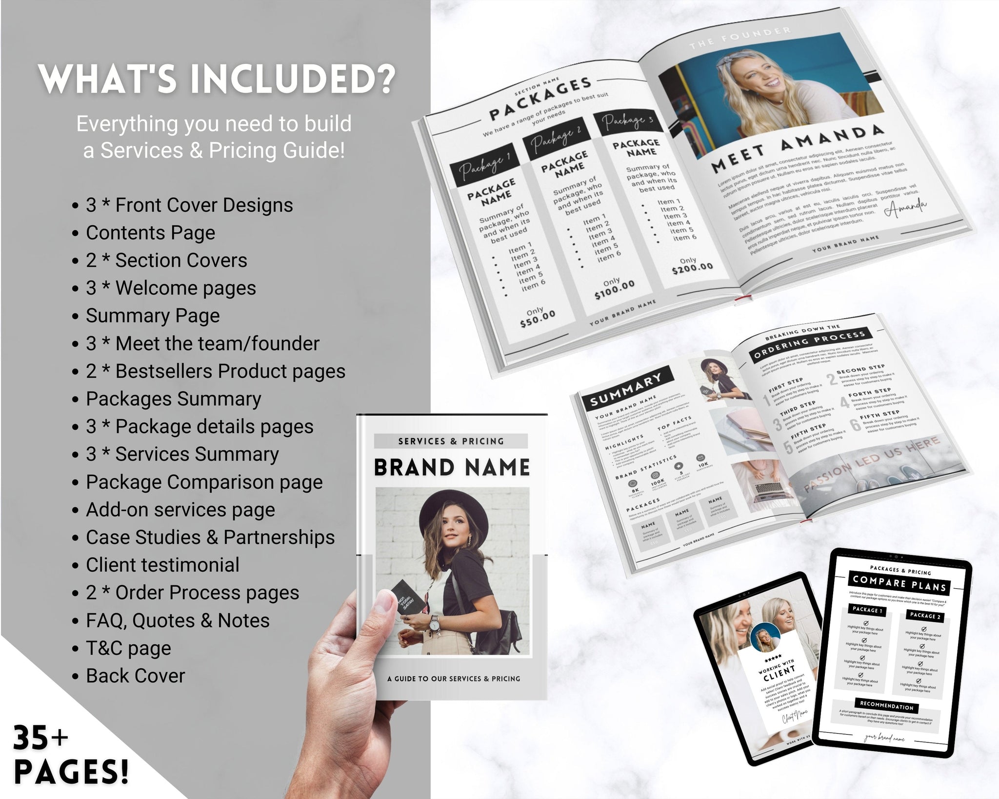 Editable Pricing & Services Guide - Wholesale Linesheet & Catalog