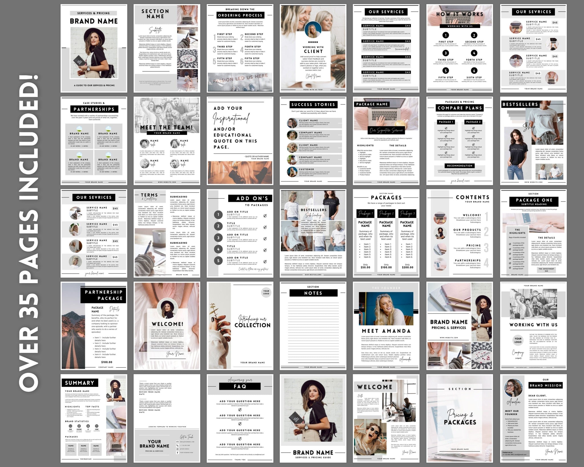 Editable Pricing & Services Guide - Wholesale Linesheet & Catalog