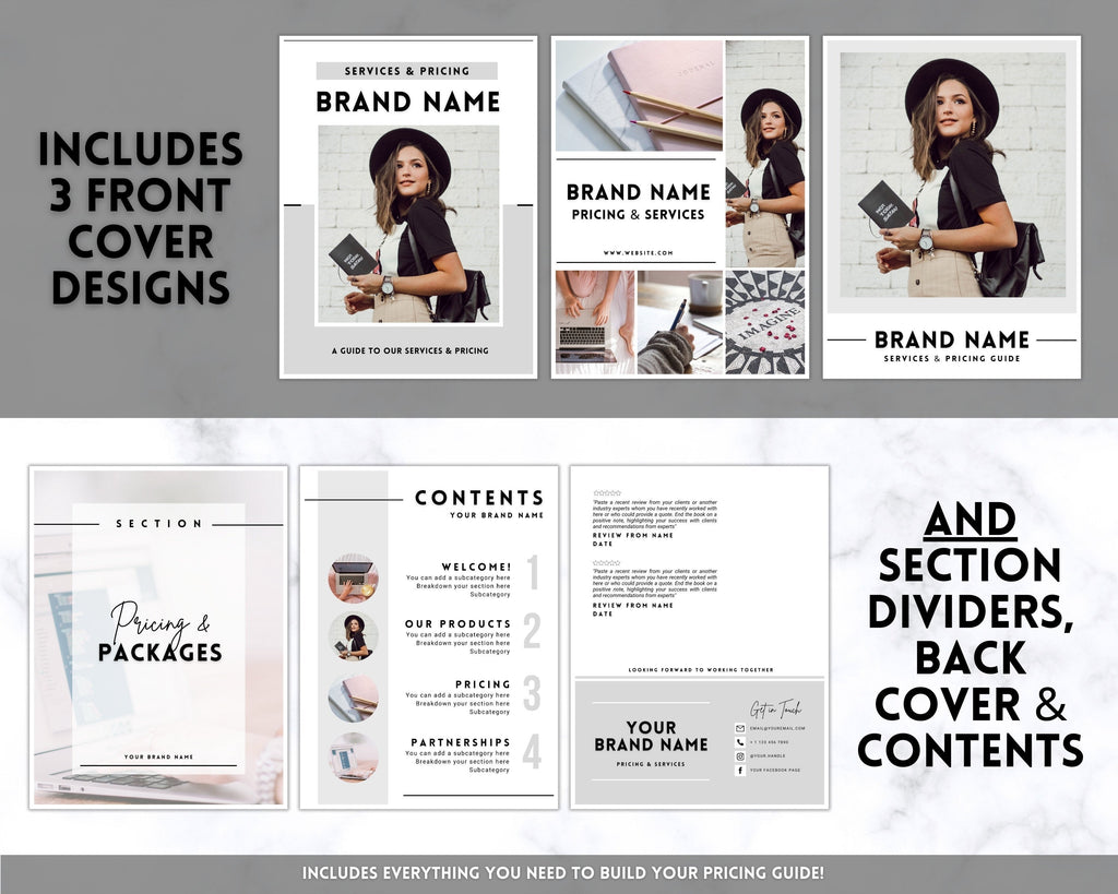 Editable Pricing & Services Guide - Wholesale Linesheet & Catalog