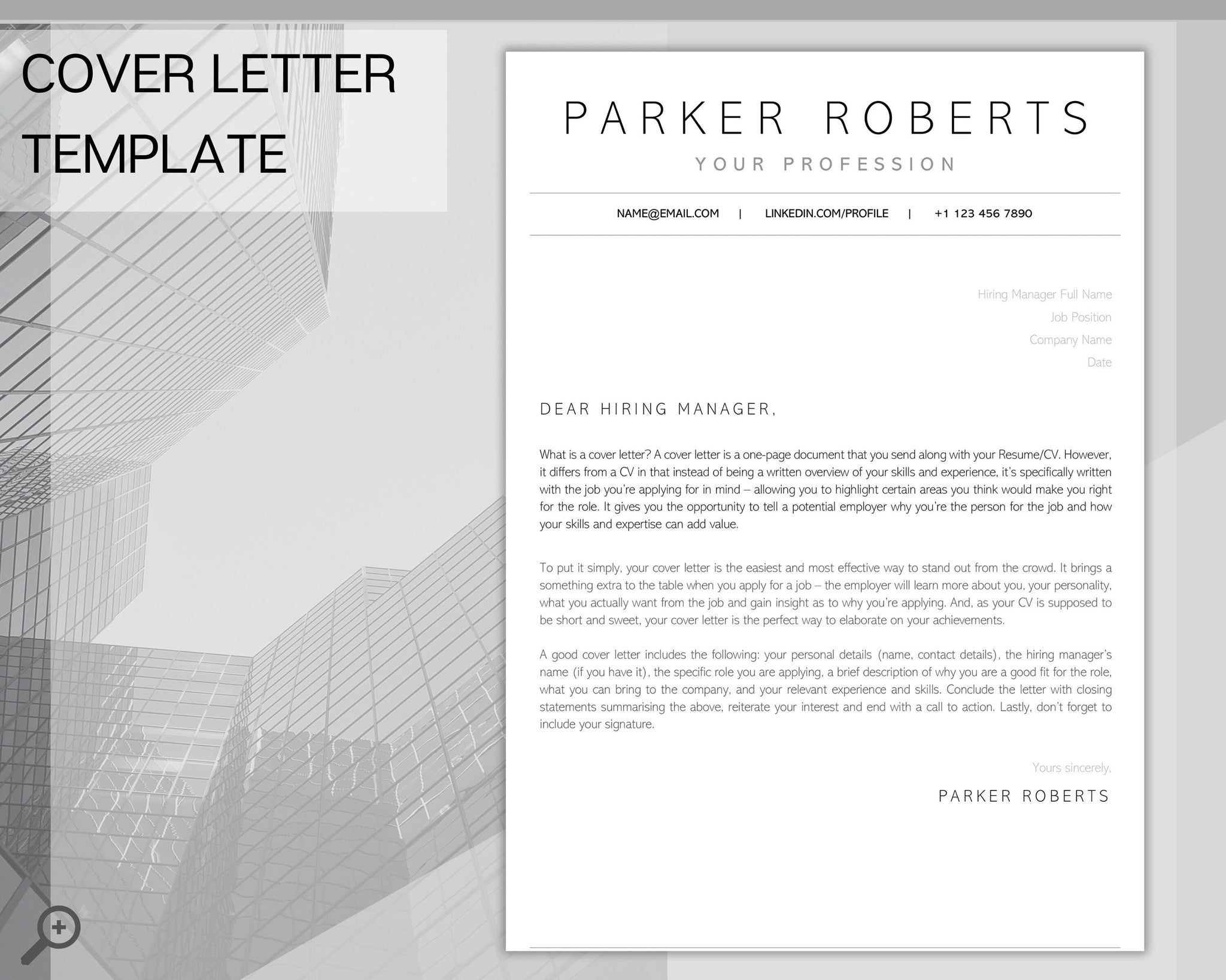 Professional Resume CV Template | Microsoft Word | Style 18