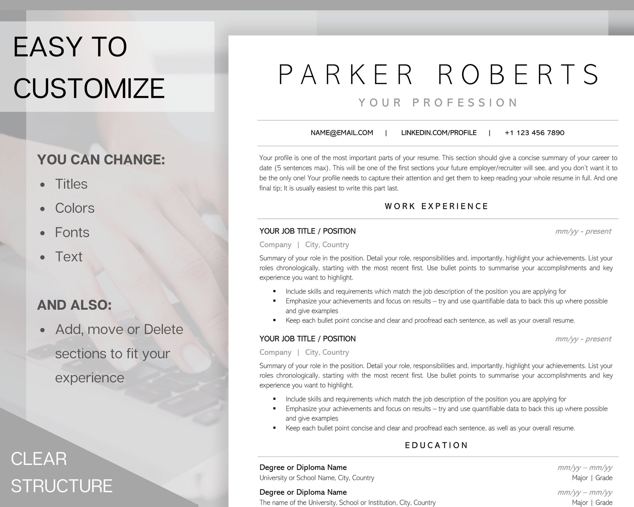 Microsoft Resume Templates 2018