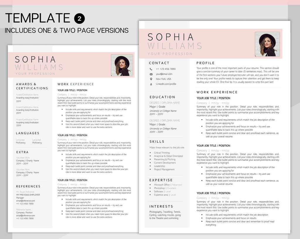 Resume CV Template Bundle | MS Word | Professional Resume Bundle