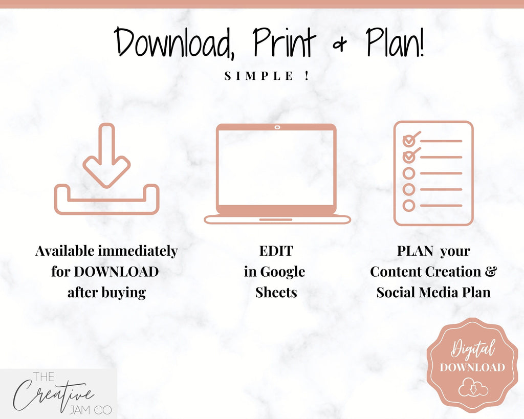 Social Media Planner - Google Docs Tracker for Content Creators