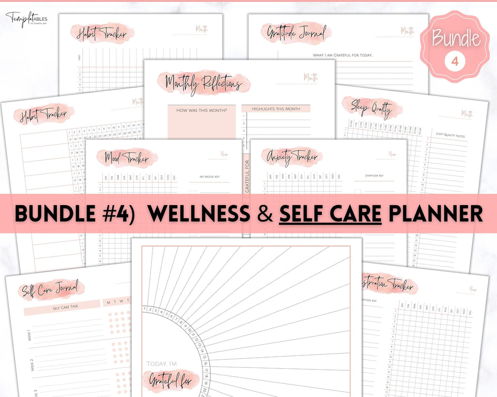 Ultimate PLANNER BUNDLE | Goal, Finance, Fitness Planner | Pink