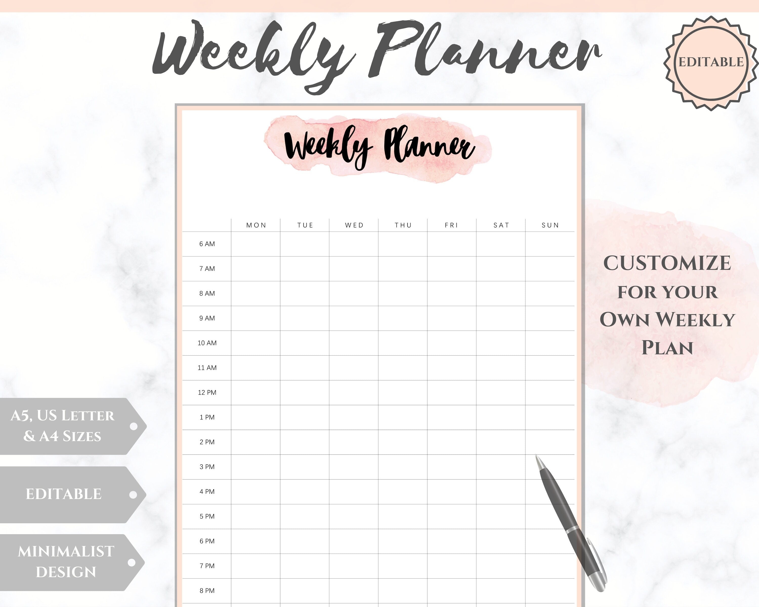 Weekly Study Planner Printable