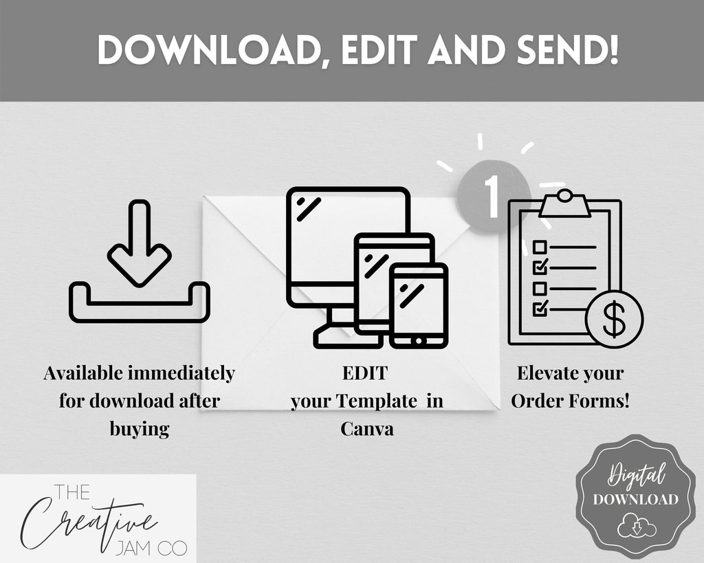 Editable Wholesale Order Form Template Printable | Style 1