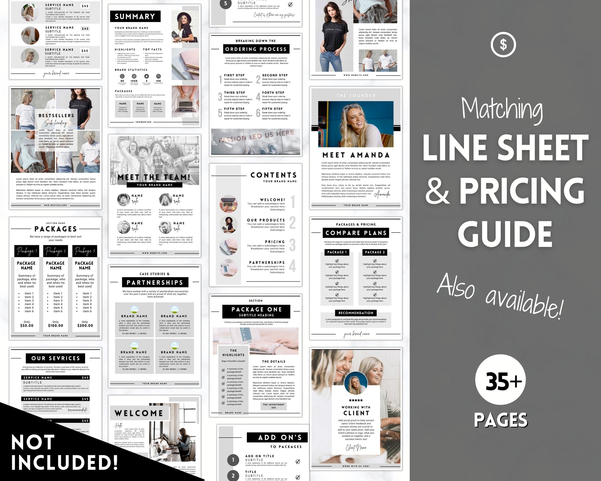Editable Wholesale Order Form Template Printable | Style 1